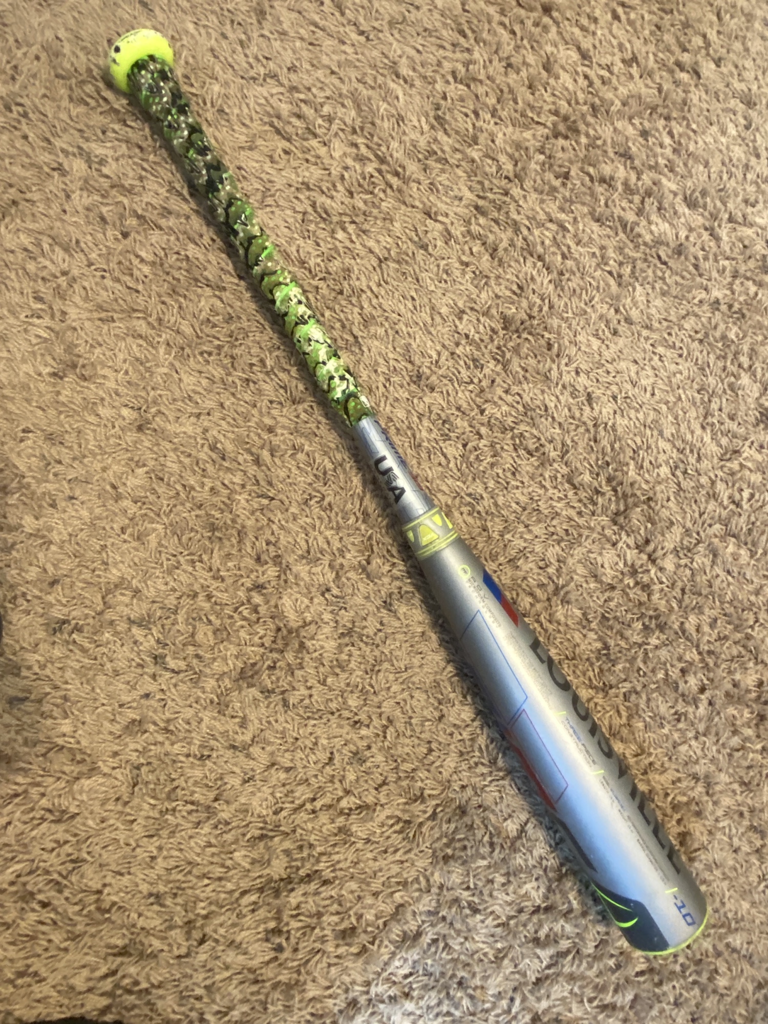 2019 Composite (-10) 19 oz 29" Louisville Slugger Prime 919 USA Bat ...