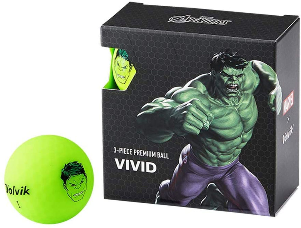 Volvik Vivid Marvel X Golf Balls (Hulk, 4pk) NEW | SidelineSwap