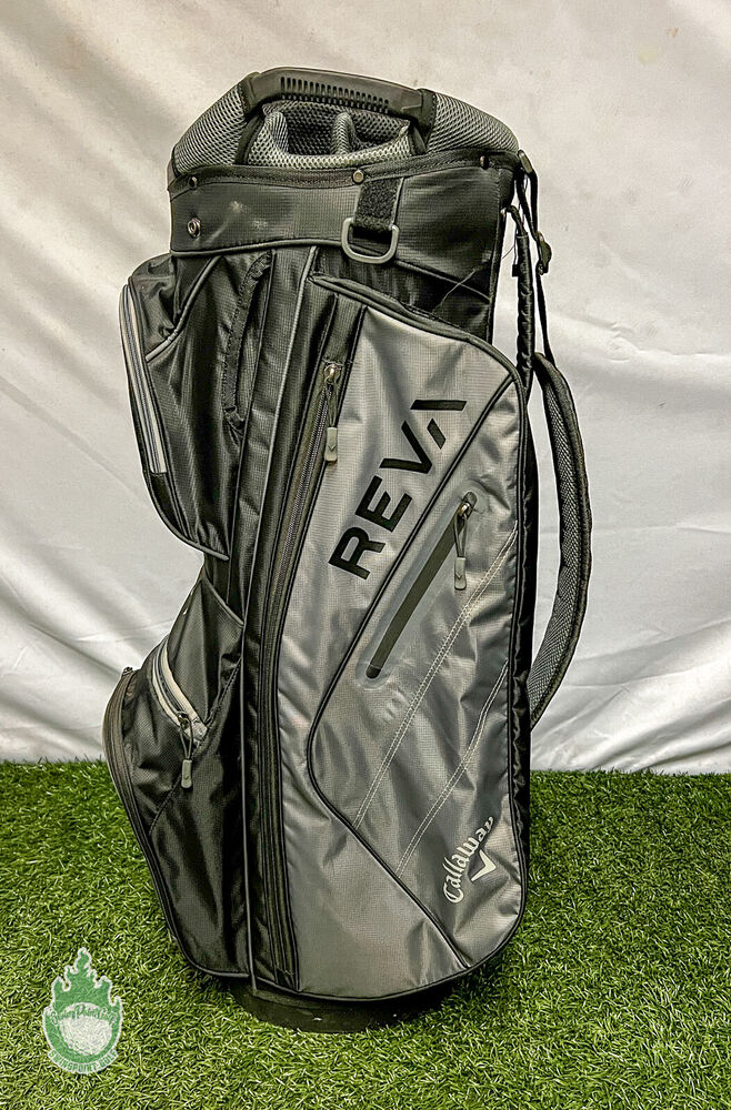 Used Callaway REVA 14-Way Golf Cart Carry Golf Bag Black/Grey ...