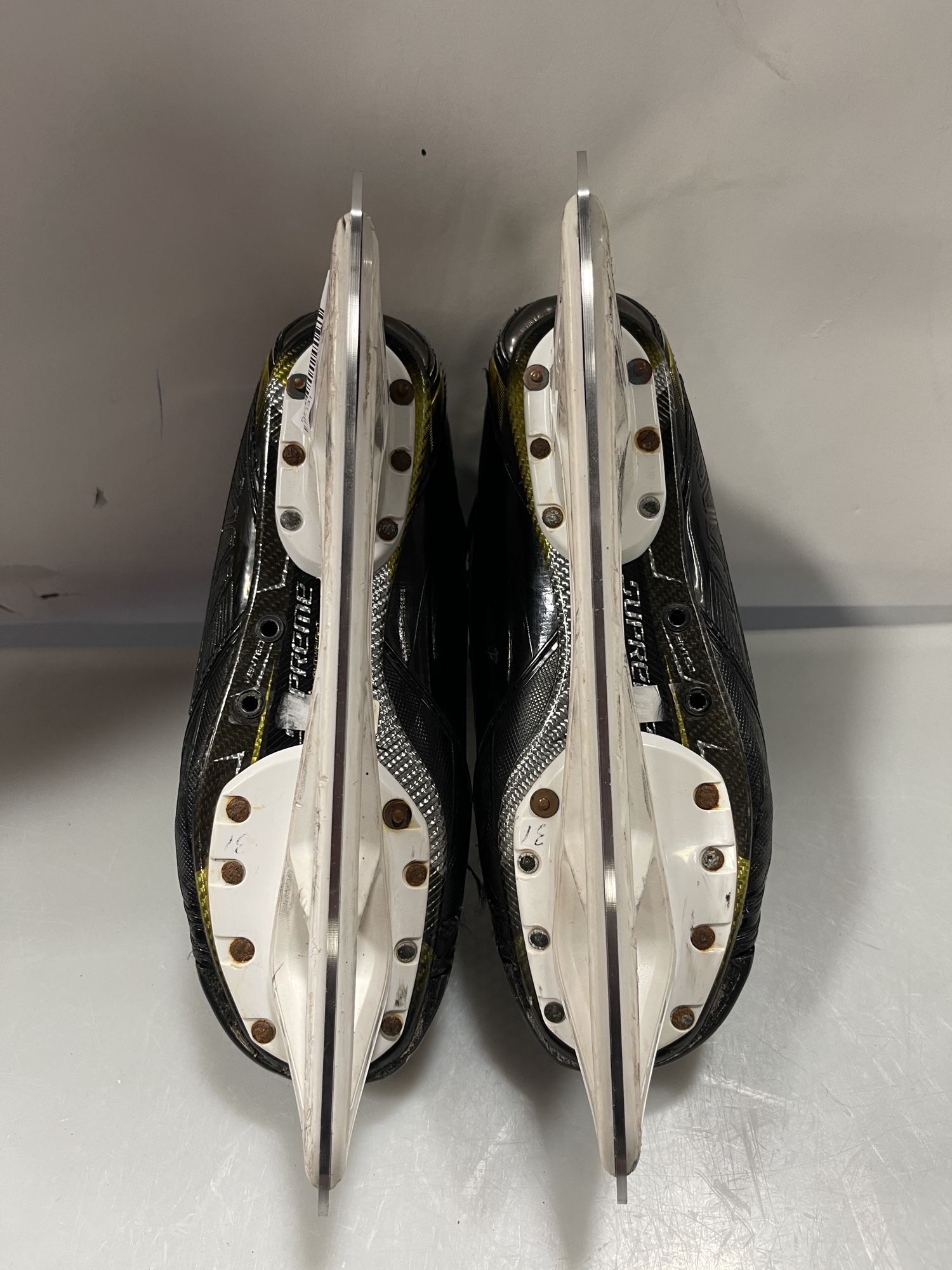 Used **CUSTOM** Size 8 Bauer Supreme 2S Pro Hockey Goalie Skates ...