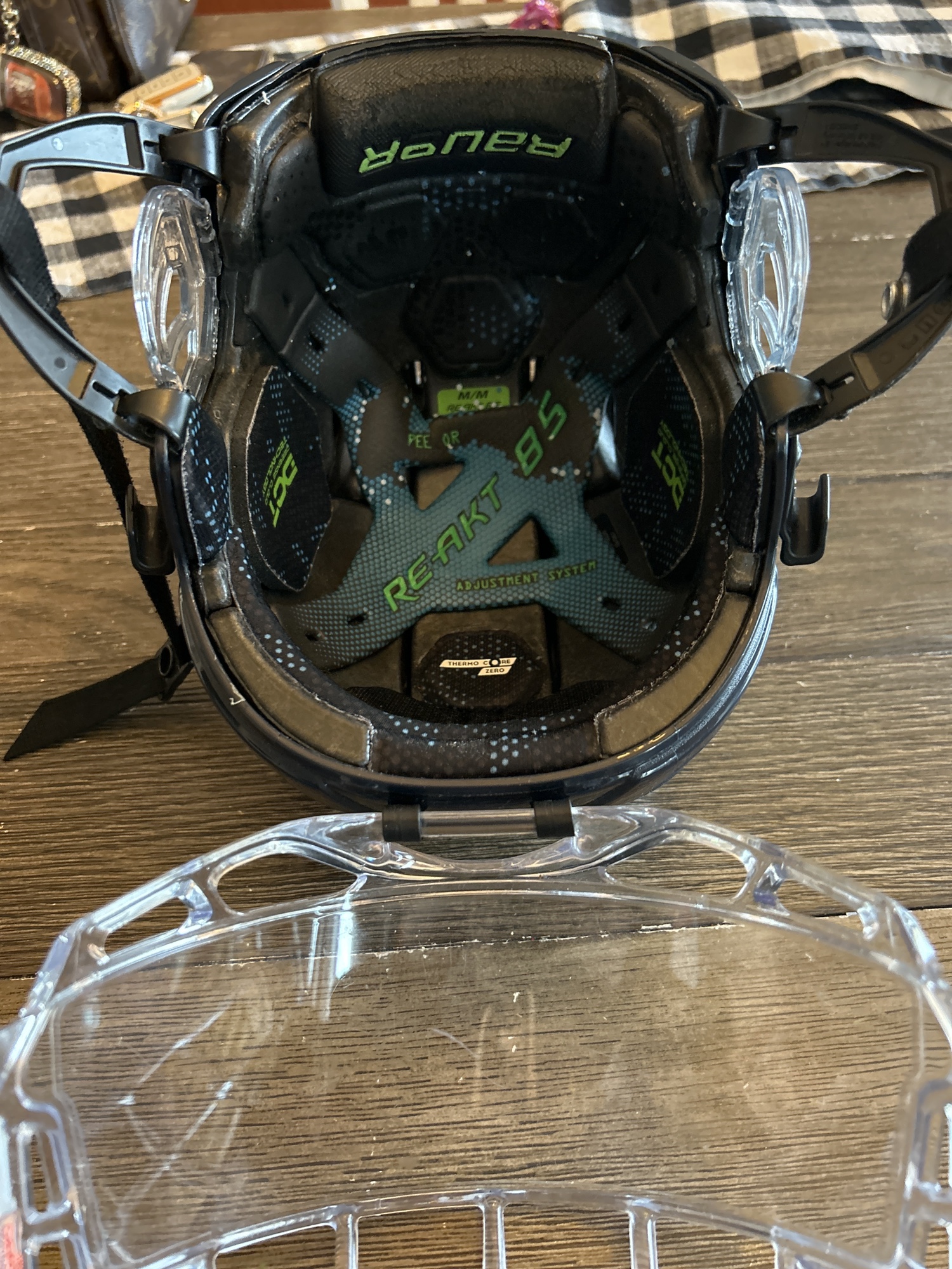 Used Medium Bauer Re-Akt 85 Helmet With Bauer Shield Included ...