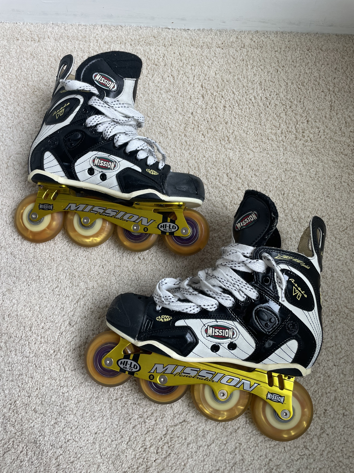Vintage Mission Proto VI skates 8.5D mens Inline Roller Hockey Skates ...