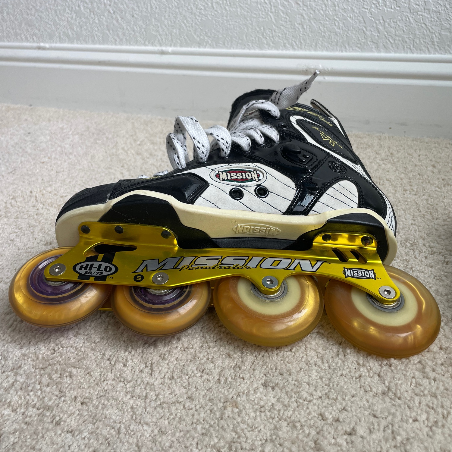 Vintage Mission Proto VI skates 8.5D mens Inline Roller Hockey Skates ...