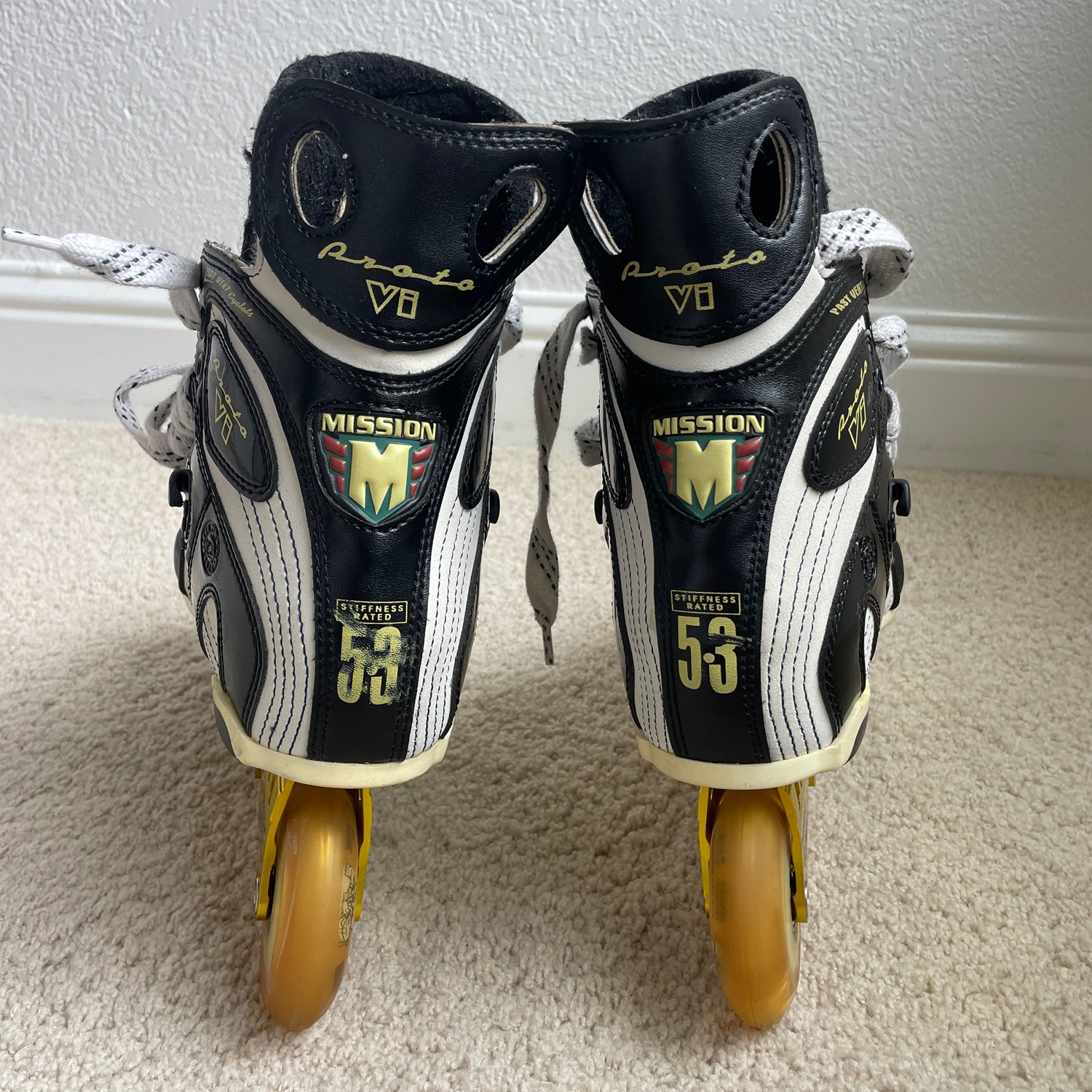 Vintage Mission Proto VI skates 8.5D mens Inline Roller Hockey Skates ...