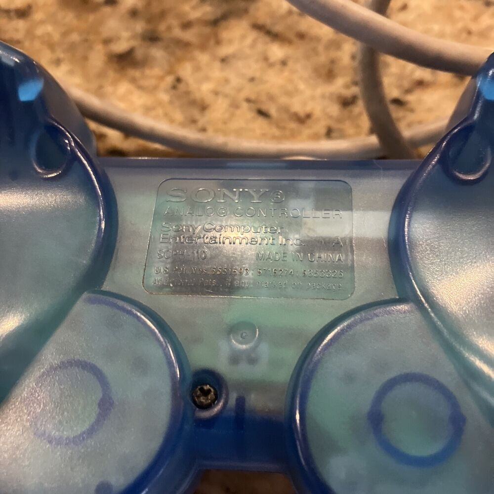 Sony PlayStation 1 - PS1 - PS one OEM Transparent Blue Controller SCPH ...