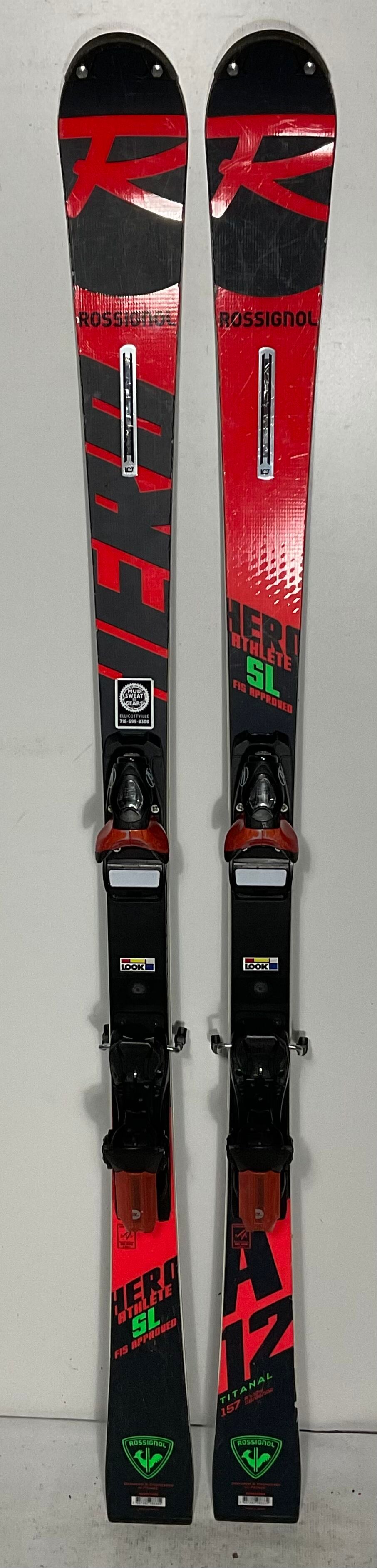 Used Rossignol 157cm Racing Hero Athlete SL Skis With Axial 2 100 ...