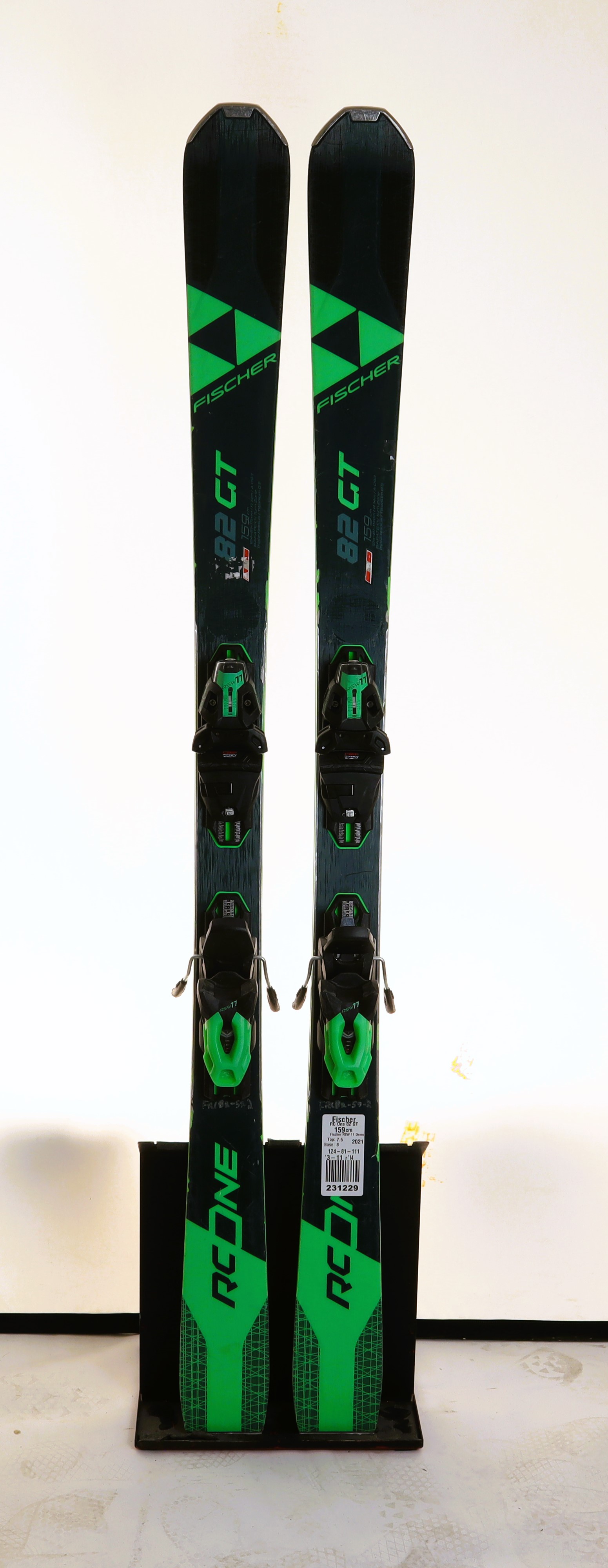 Used 2021 Fischer RC One 82 GT Demo Ski with Fischer RSW 11 Bindings ...