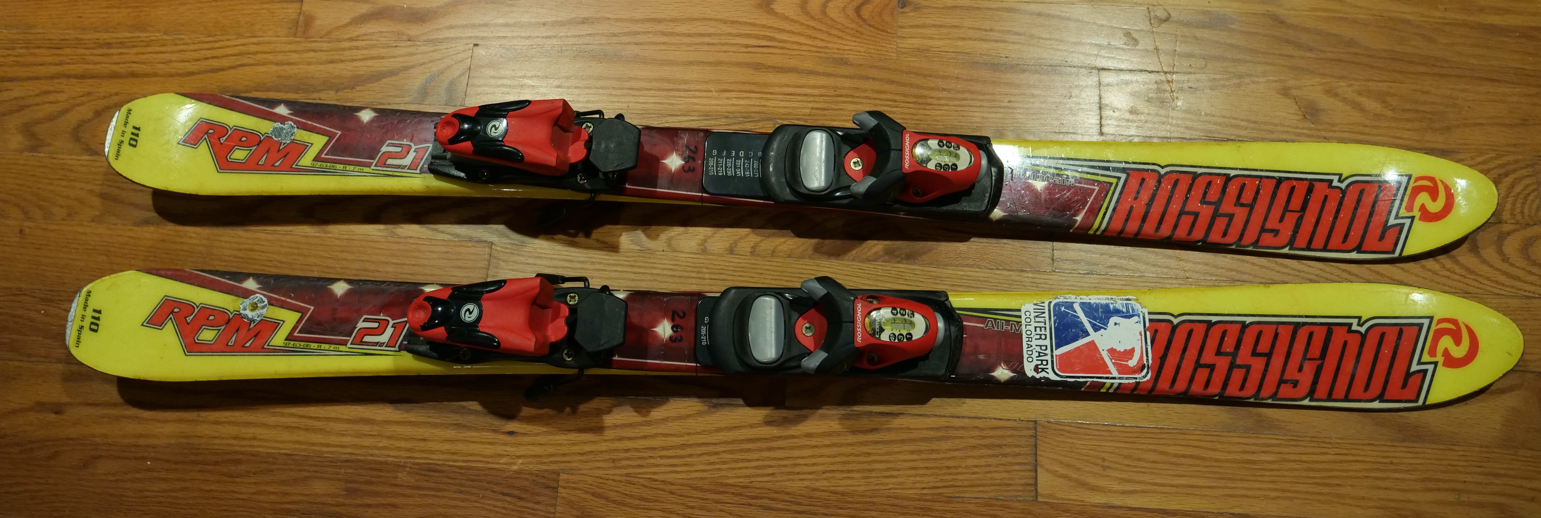 Used Kid's Rossignol 110 cm All Mountain RPM Skis With Bindings ...