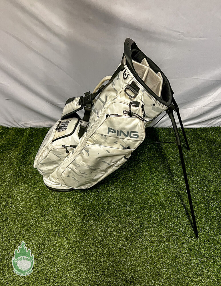 Used Ping Hoofer Golf Cart/Carry Camo Stand Bag 5-Way Golf Bag ...