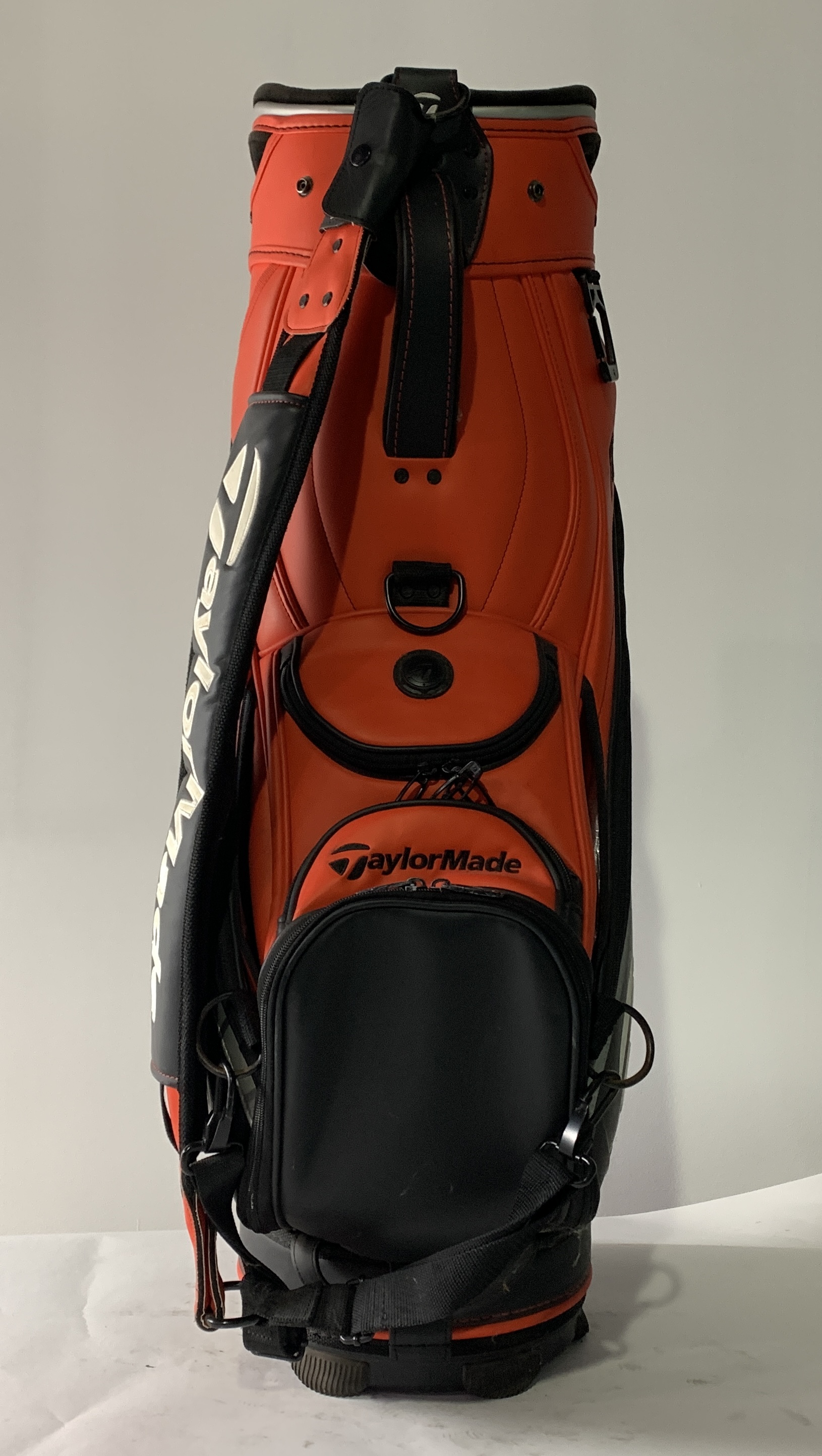 TaylorMade M Series Tour Staff Bag Red Blk 6-Way Divide Strap Golf Bag ...