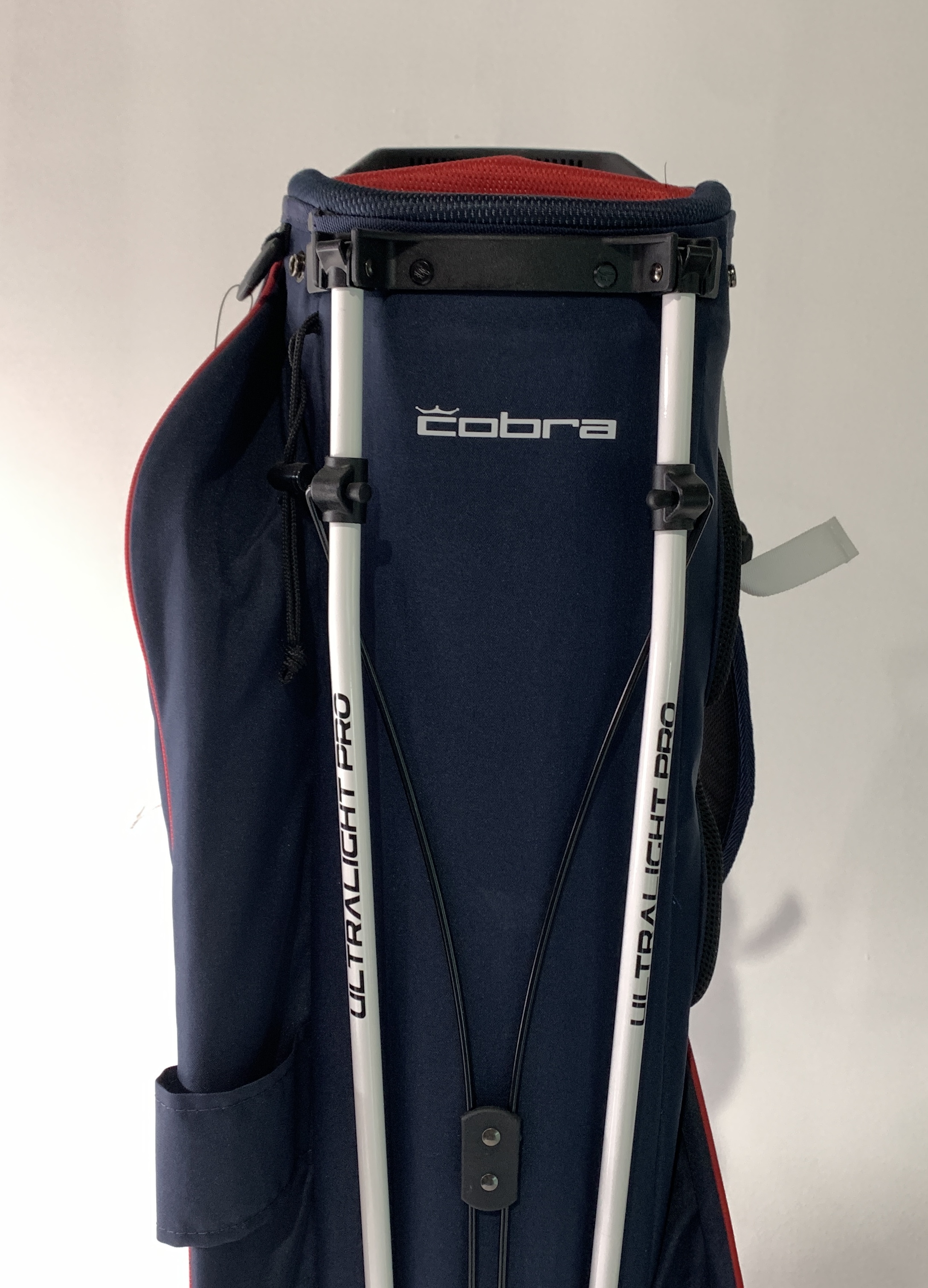 Cobra Ultralight Pro Stand Bag Blue Red White 4-Way Divide Strap Golf ...
