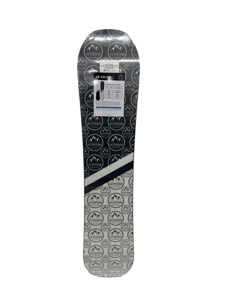 ALTITUDE JR KIDS "50/50" SNOWBOARD (TRADITIONAL ROCKER) 125CM ...
