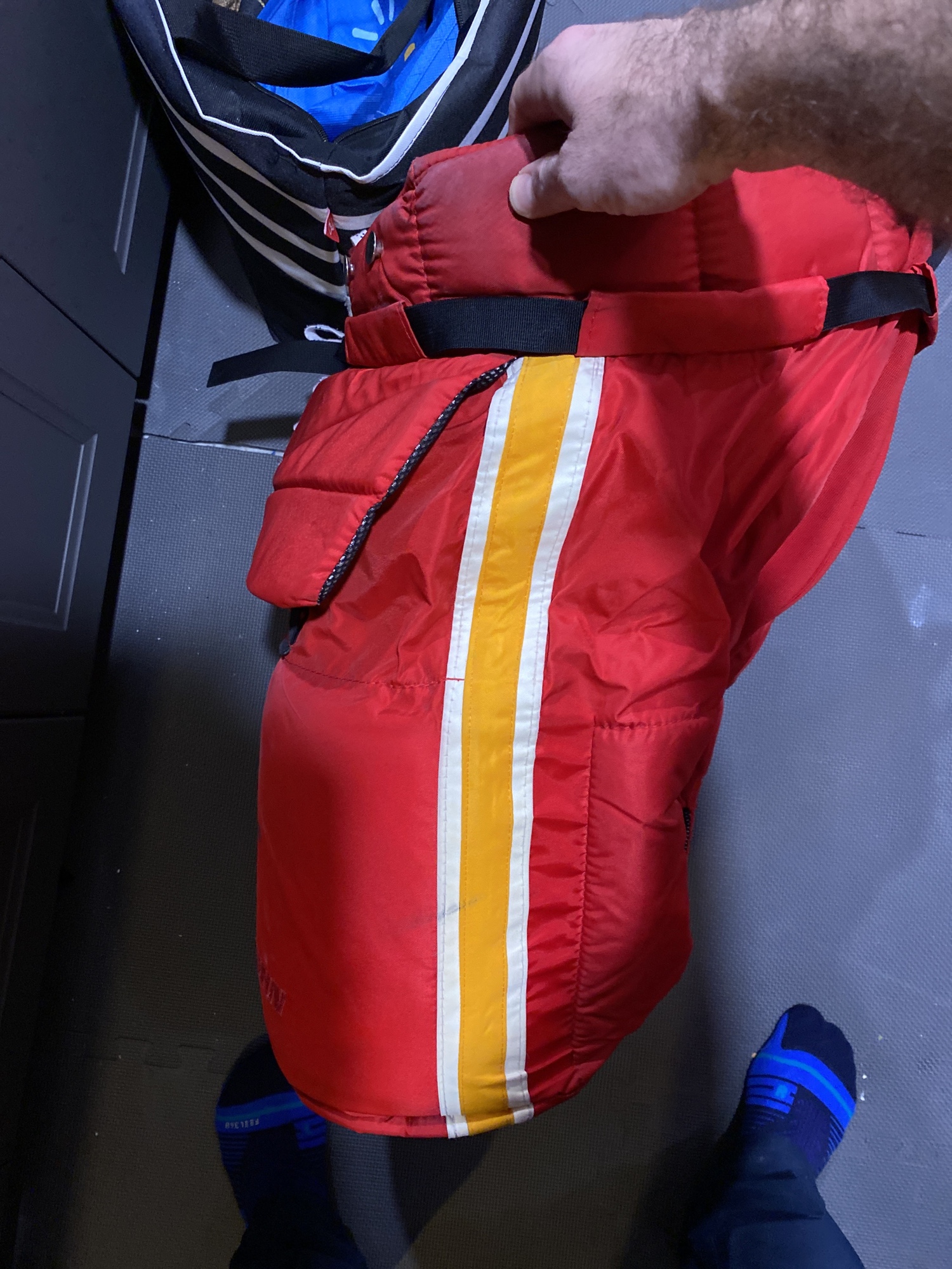 Jon Gillies Calgary Flames Retro Goalie Pants | SidelineSwap