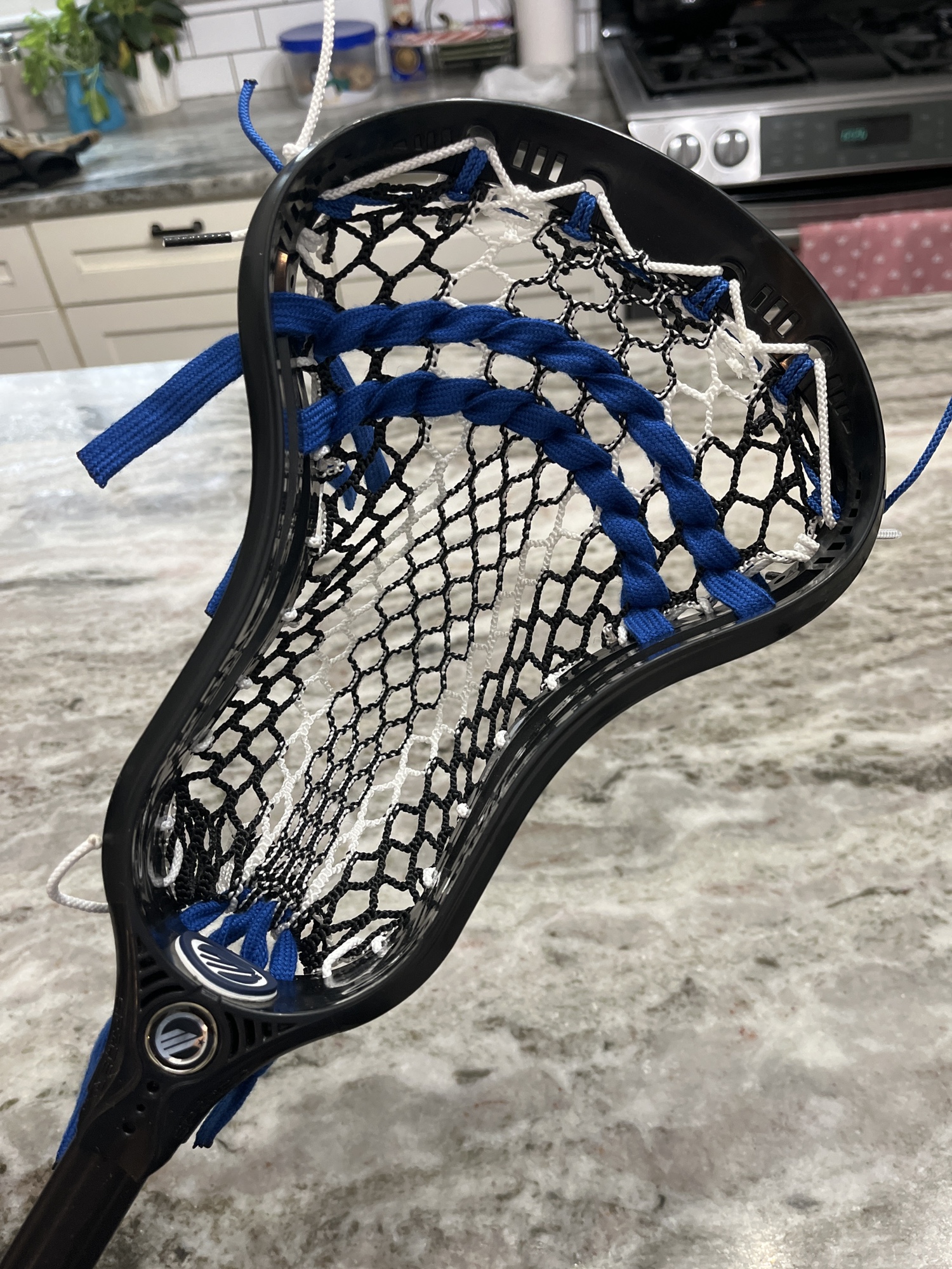 New Custom Strung Maverik H2 ScTi Shaft w/ Maverik Spider U Head & Signature Lax Magik Mesh ...