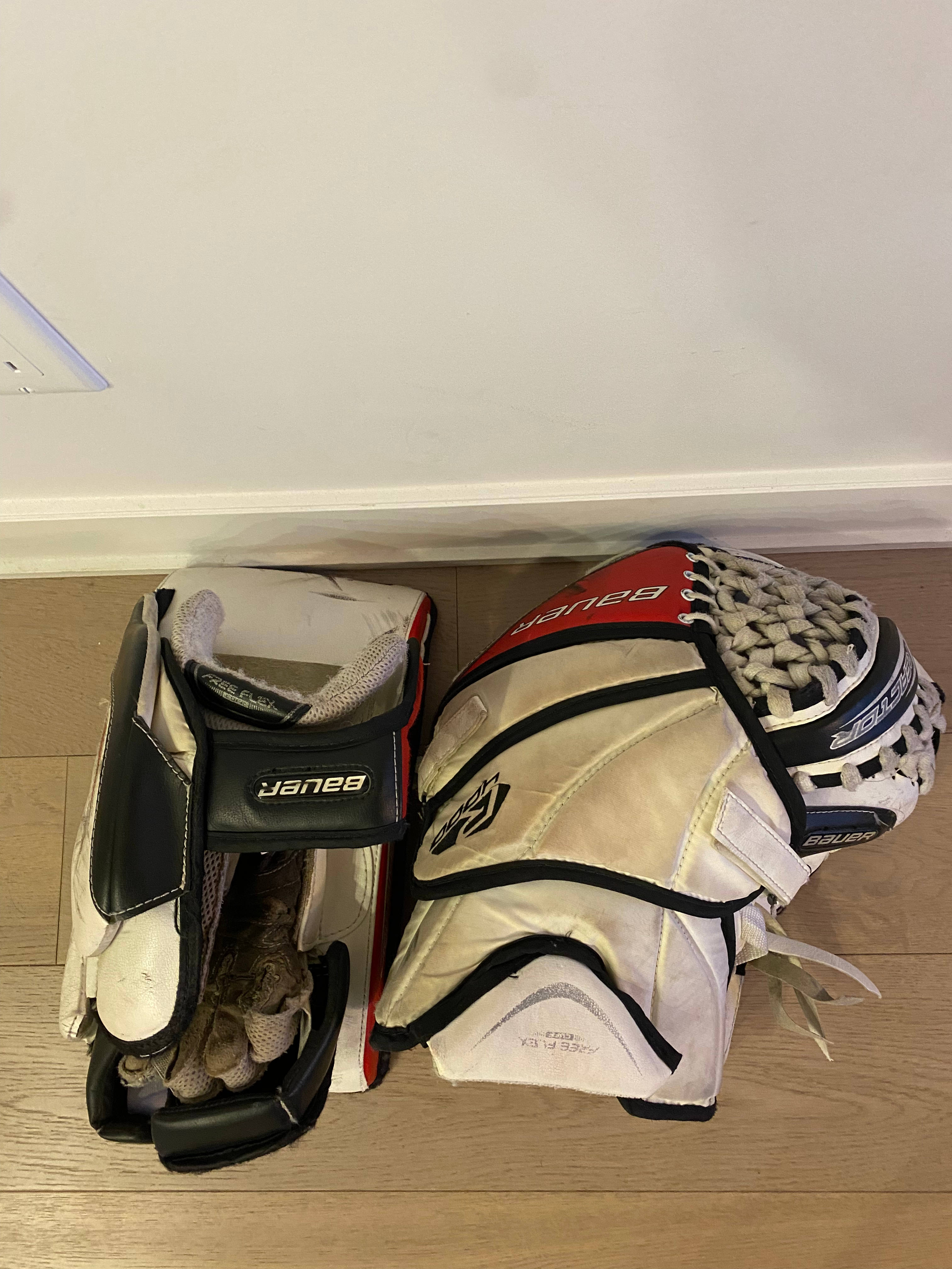 Used Regular Bauer Reactor 4000 Glove and Blocker | SidelineSwap