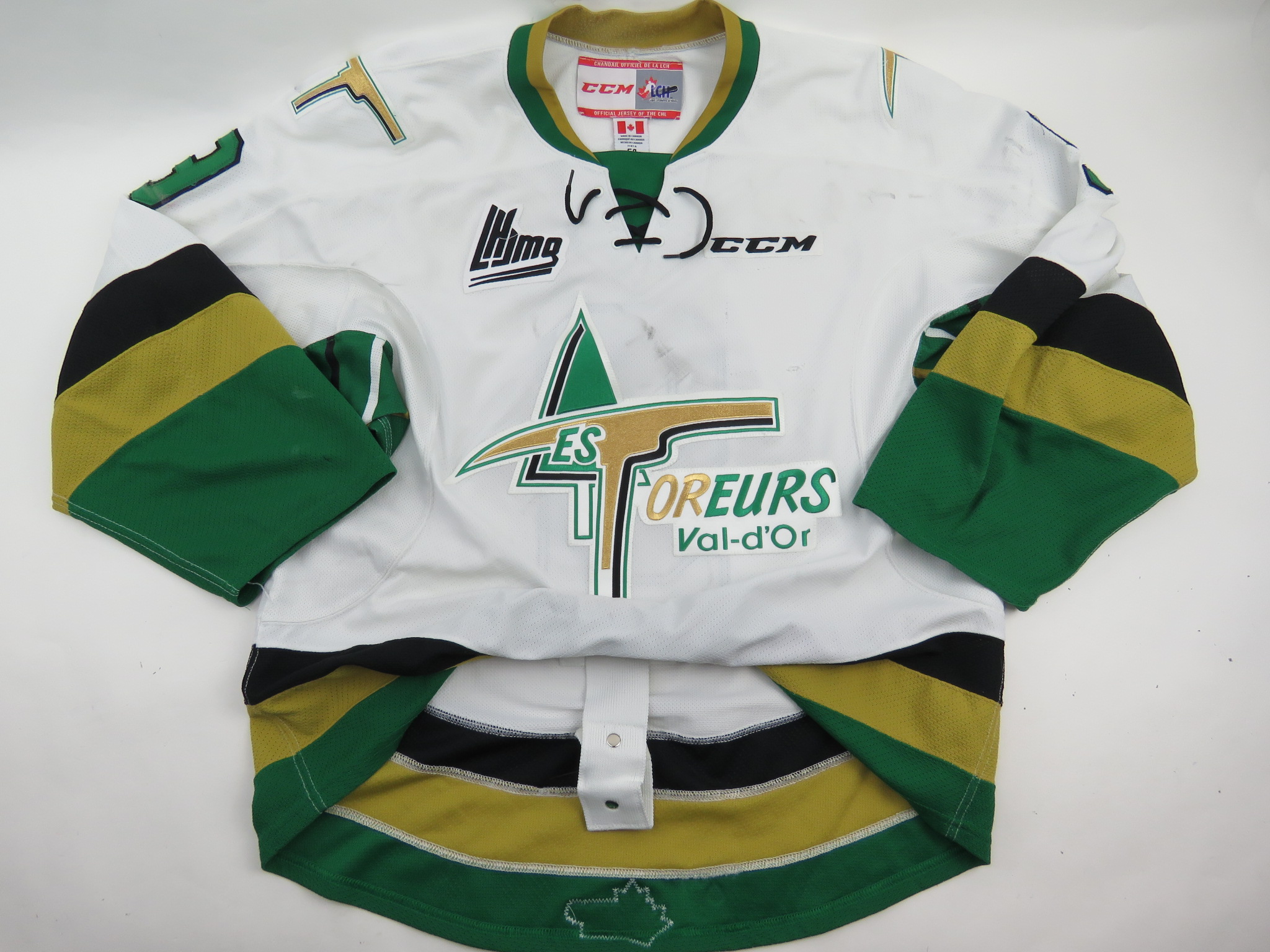 CCM Les Foreurs de Val-d'Or Game Worn QMJHL Pro Stock Hockey Jersey ...
