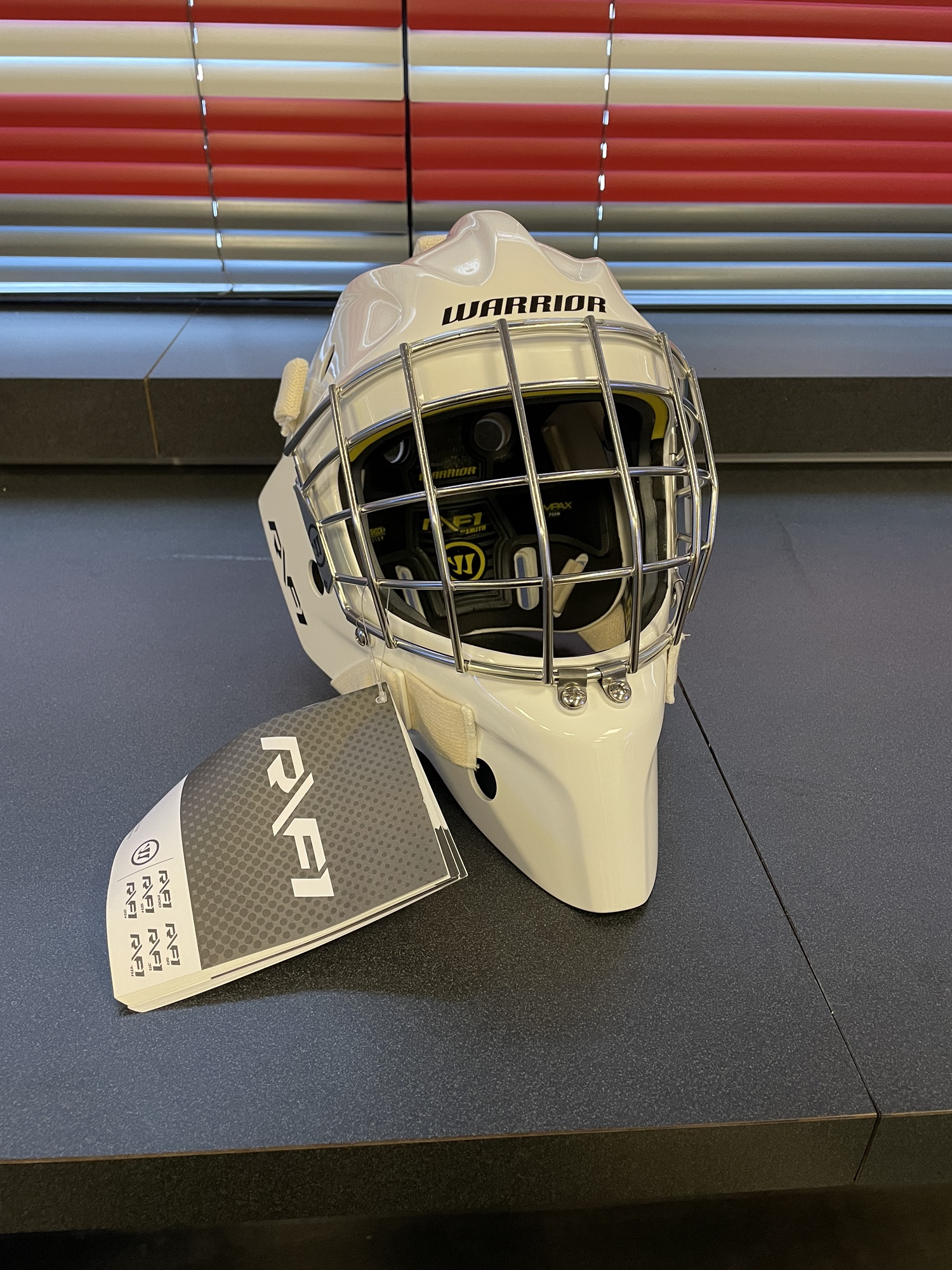 New Warrior Pro Stock R/F1 Pro Goalie Mask | SidelineSwap