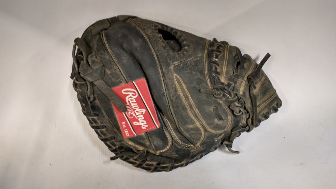 Used Rawlings Left Handed Lite Toe 32 1 2" Catcher's Gloves | SidelineSwap