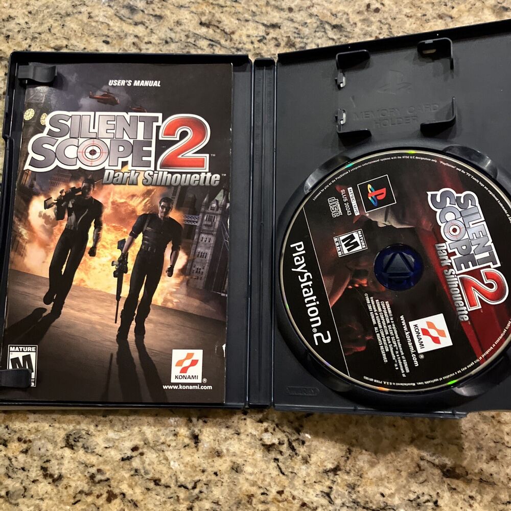 Silent Scope 2 (Sony Playstation 2, 2001) PS2 Black Label W/ Manual ...