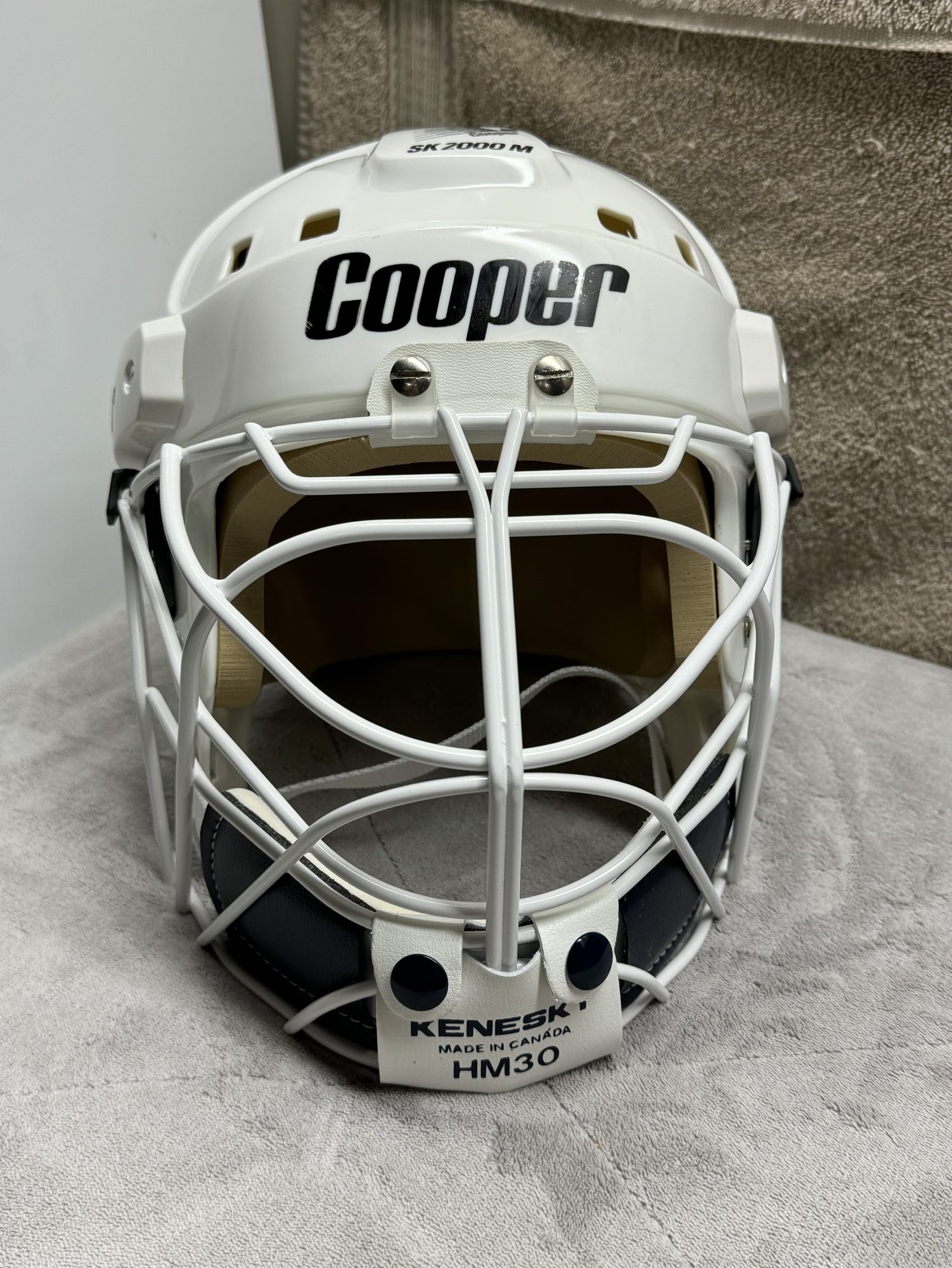 VINTAGE COOPER SK2000 GOALIE HOCKEY HELMET MEDIUM-LARGE 71/2” ++ NAVY ...
