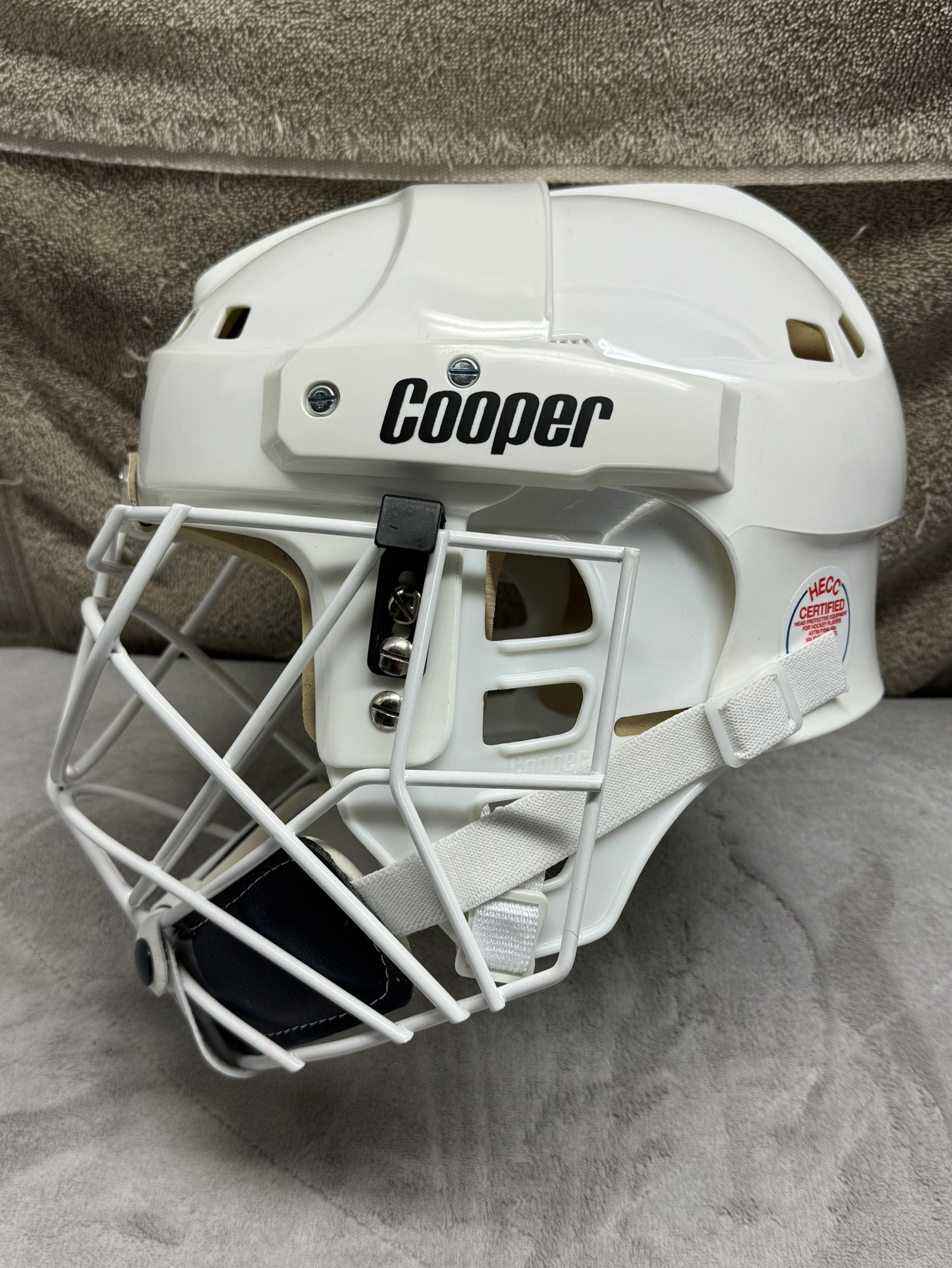 VINTAGE COOPER SK2000 GOALIE HOCKEY HELMET MEDIUM-LARGE 71/2” ++ NAVY ...