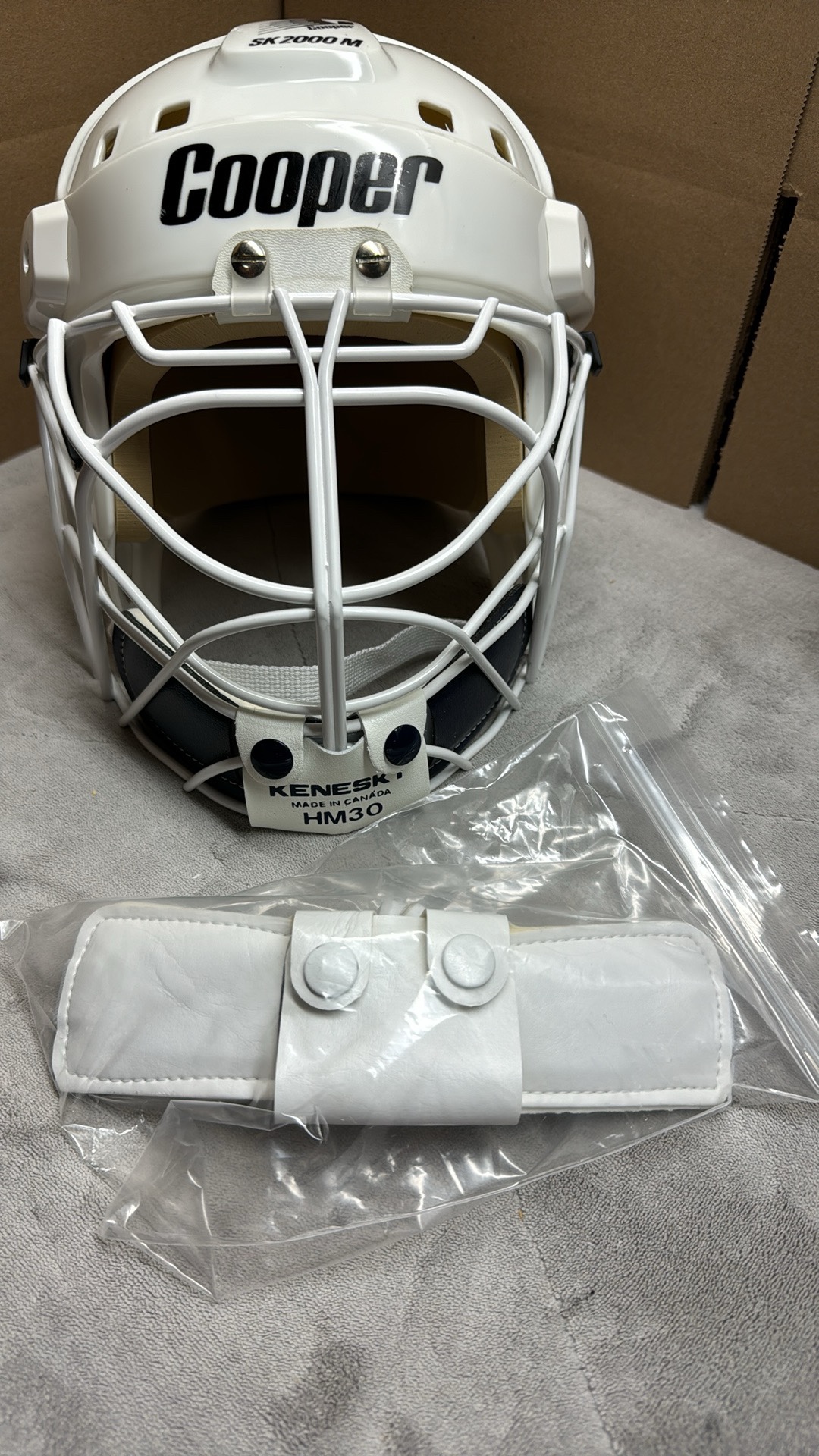 VINTAGE COOPER SK2000 GOALIE HOCKEY HELMET MEDIUM-LARGE 71/2” ++ NAVY ...