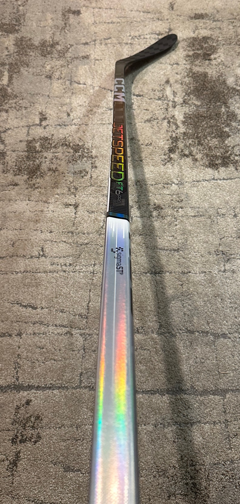 New! 75 Flex P28 Right Hand JetSpeed FT6 Pro “chrome” Hockey Stick ...