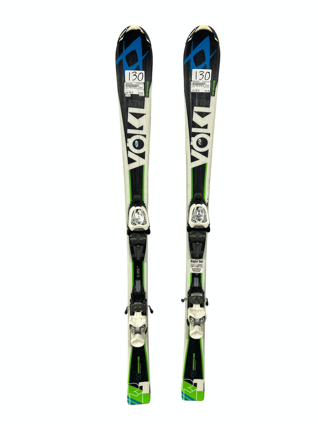 Used Volkl Rtm Jr 130 Cm Junior Downhill Ski Combo | SidelineSwap