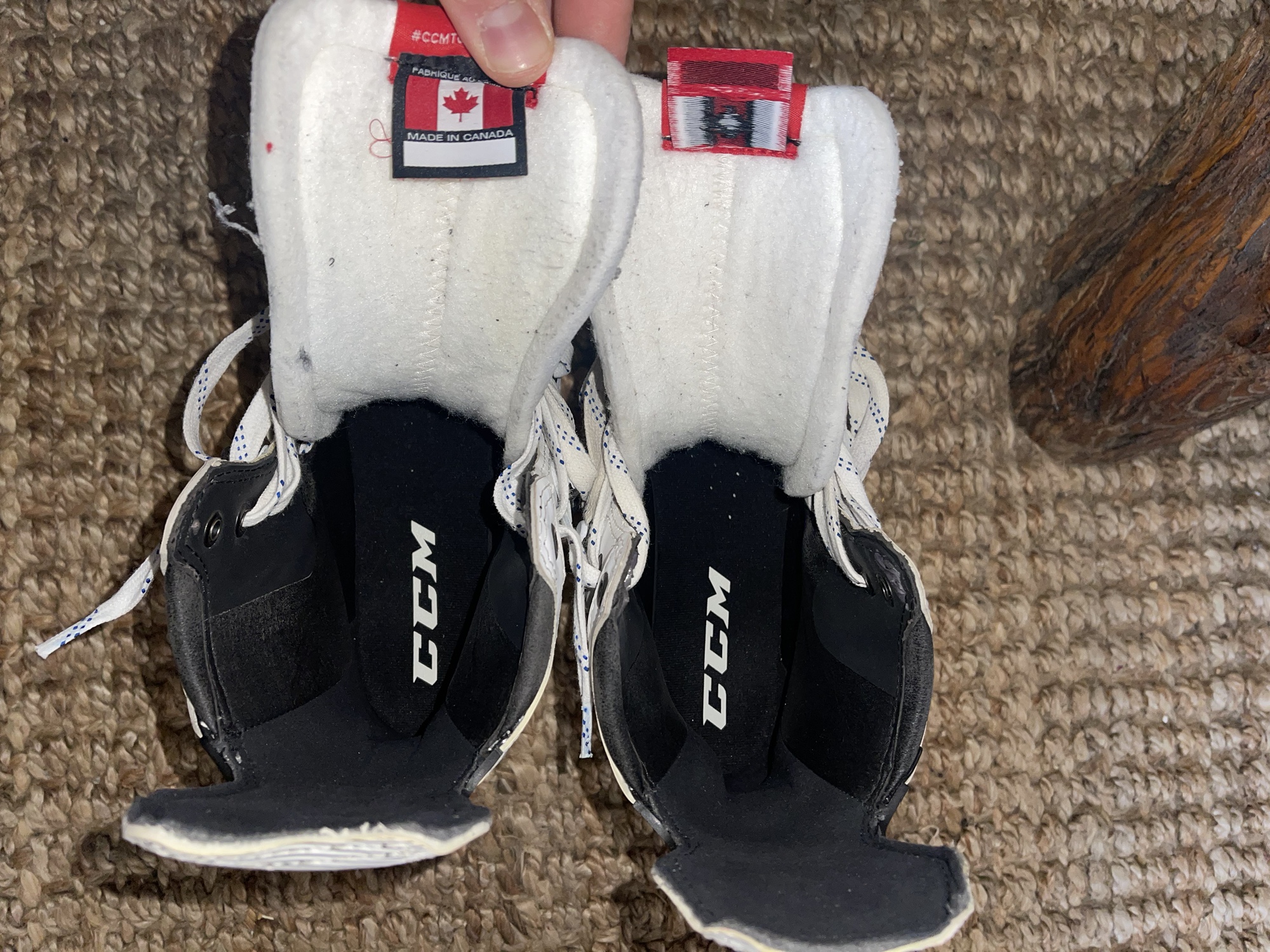 Capitals Gudas CCM Pro Stock White Ribcore 70K Hockey Skates Size 9 E/A ...