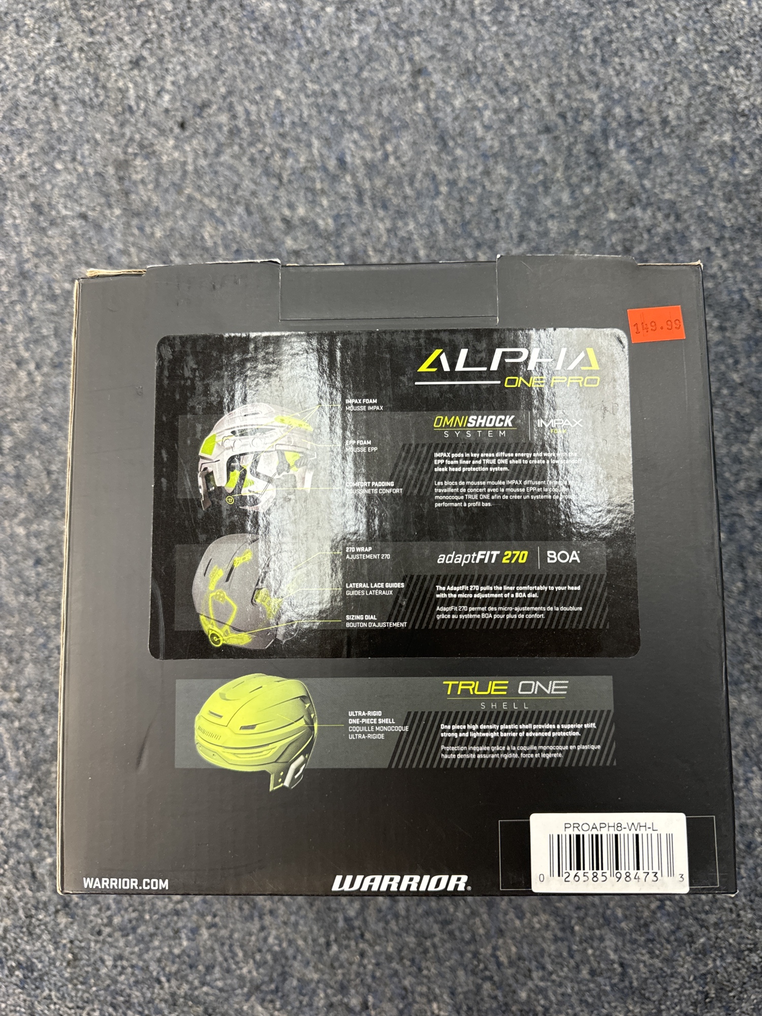 New Large Warrior Alpha One Pro Helmet | SidelineSwap