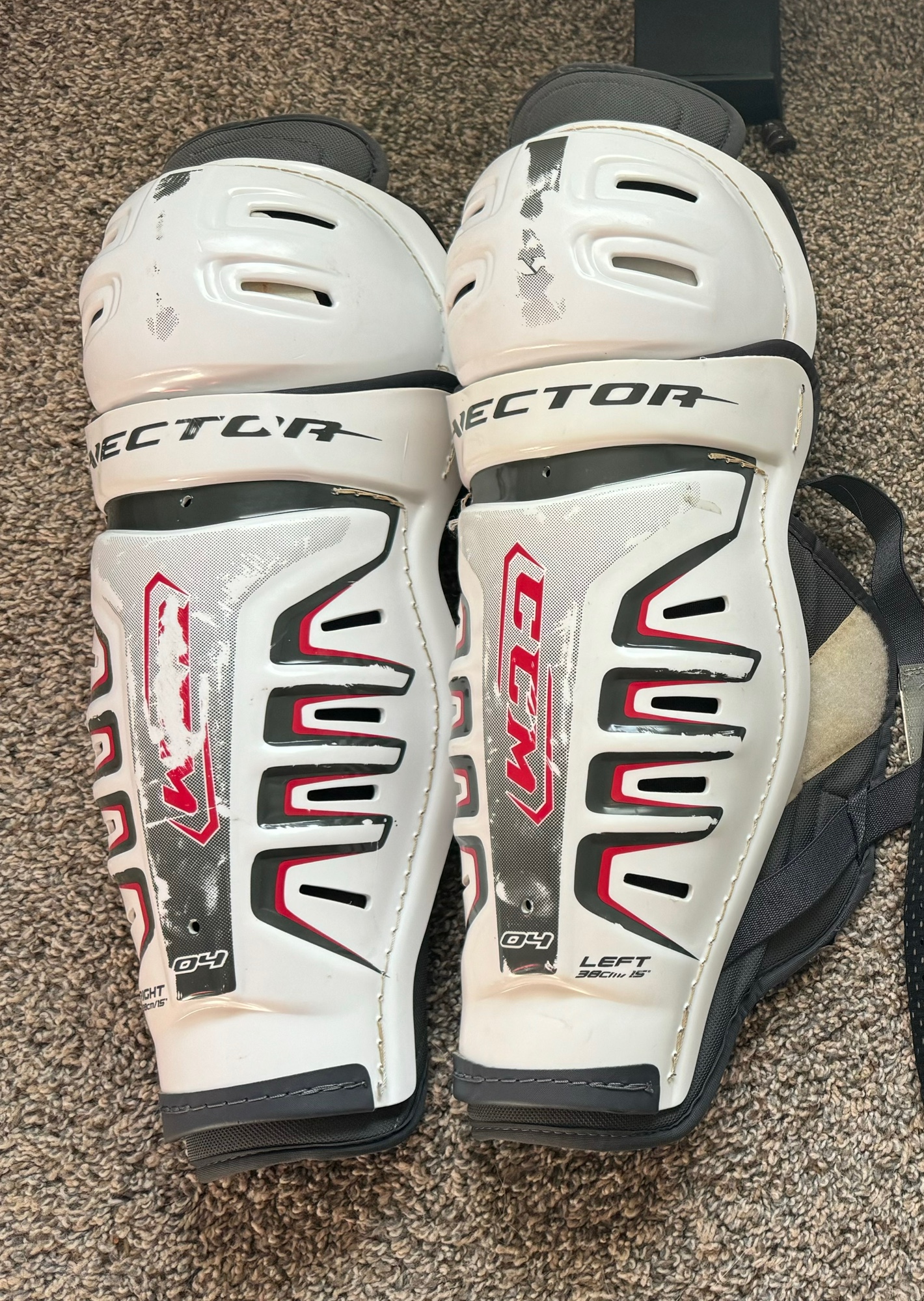 Used CCM 15" Vector Shin Pads | SidelineSwap