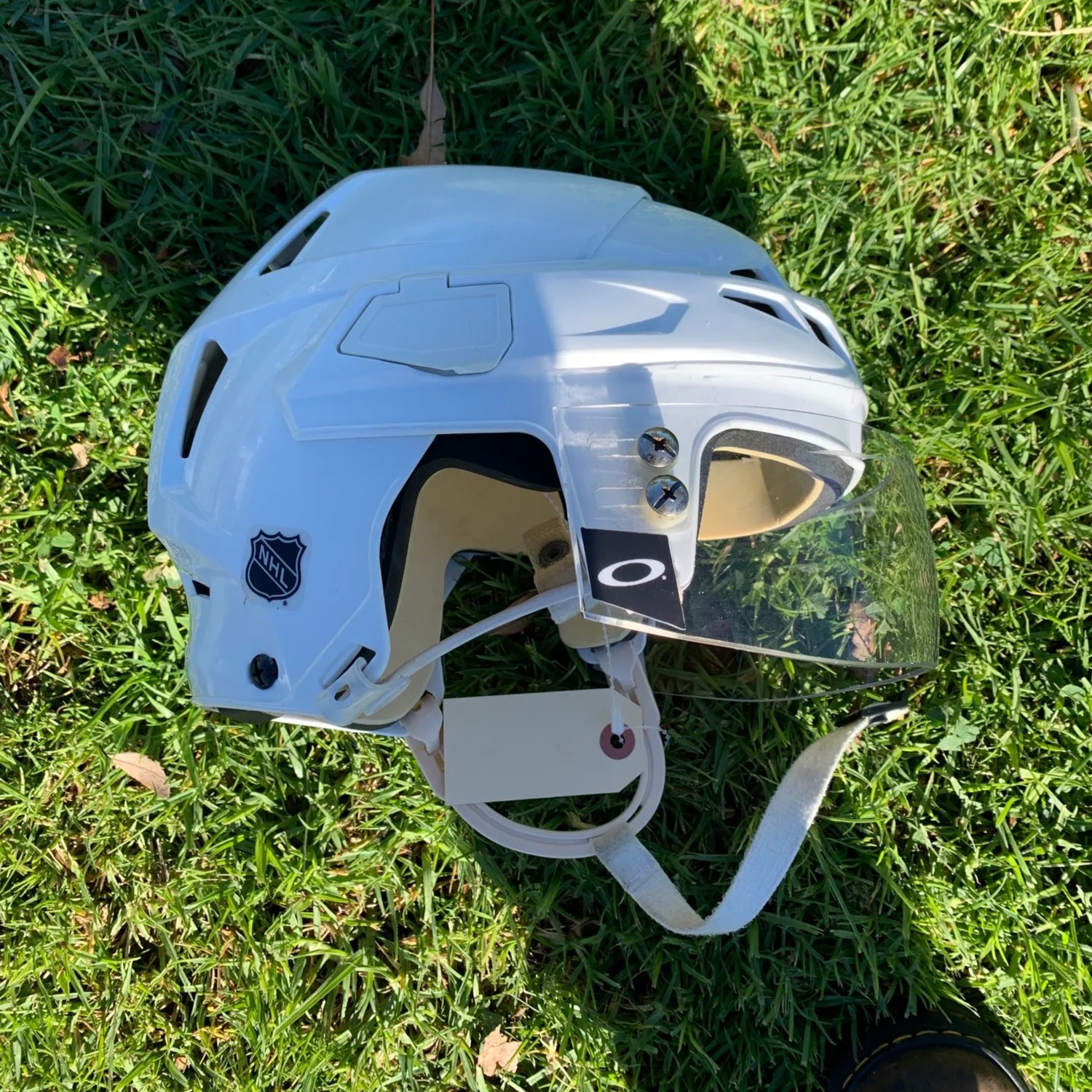 Used Medium CCM Helmet Pro Stock (Oakley Visor) | SidelineSwap