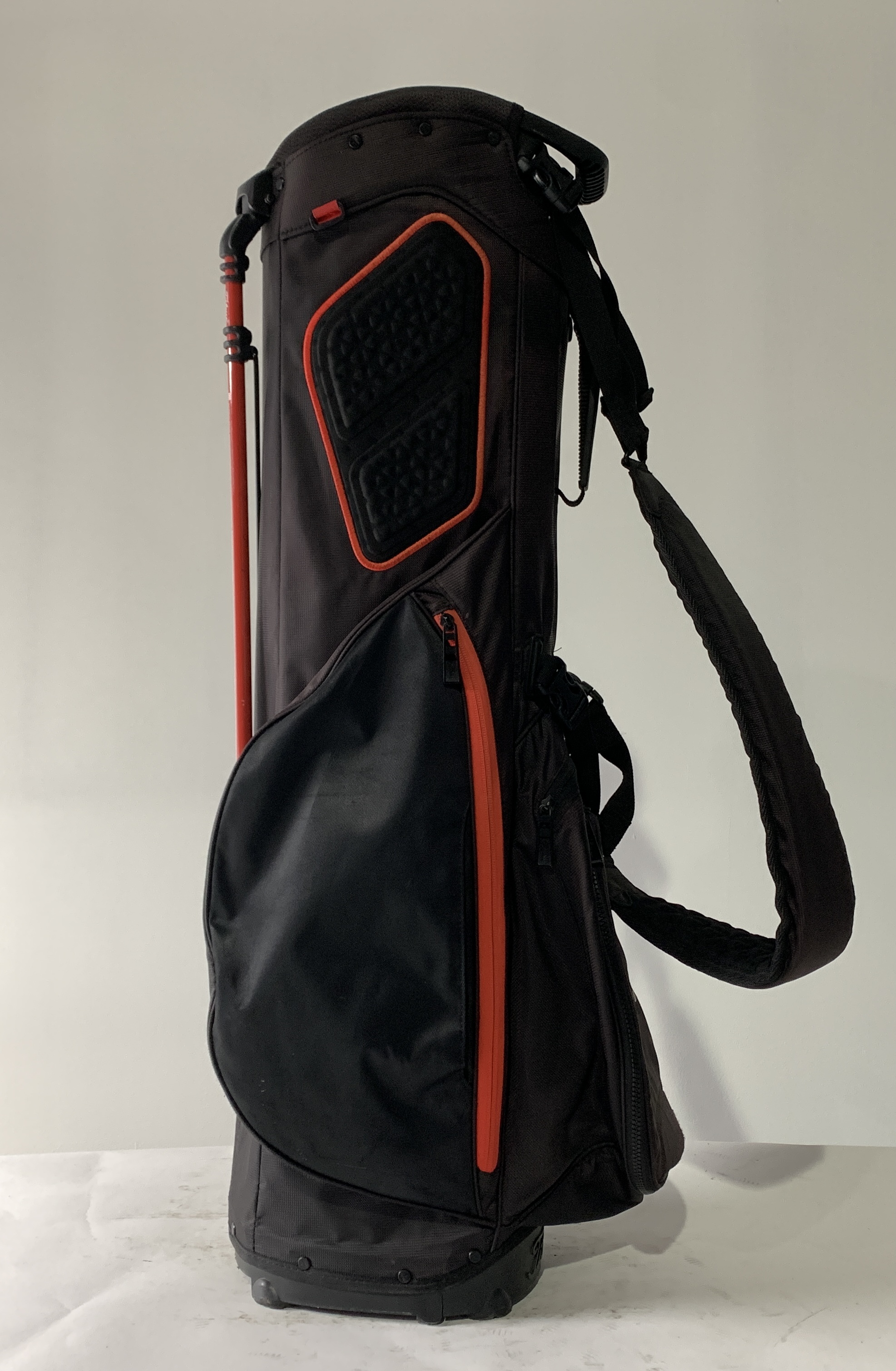 Titleist Players 4+ Stand Bag 4-Way Divide Black Red Single Strap Golf ...