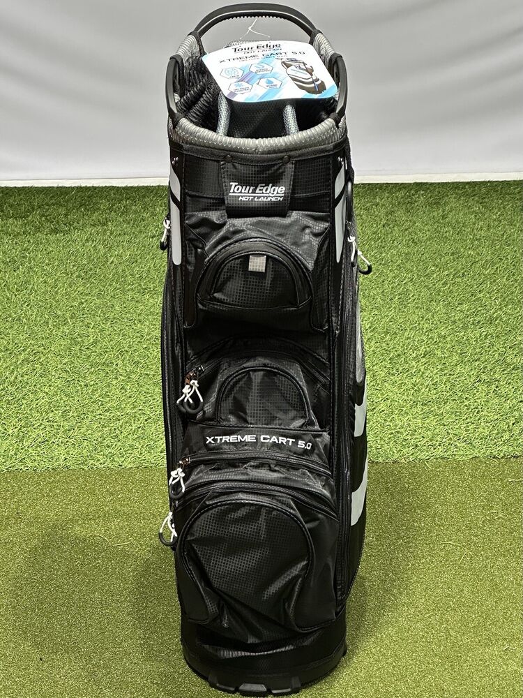 Tour Edge Hot Launch Xtreme 5.0 Cart Golf Bag Black 14-Way Divider New #84413 | SidelineSwap