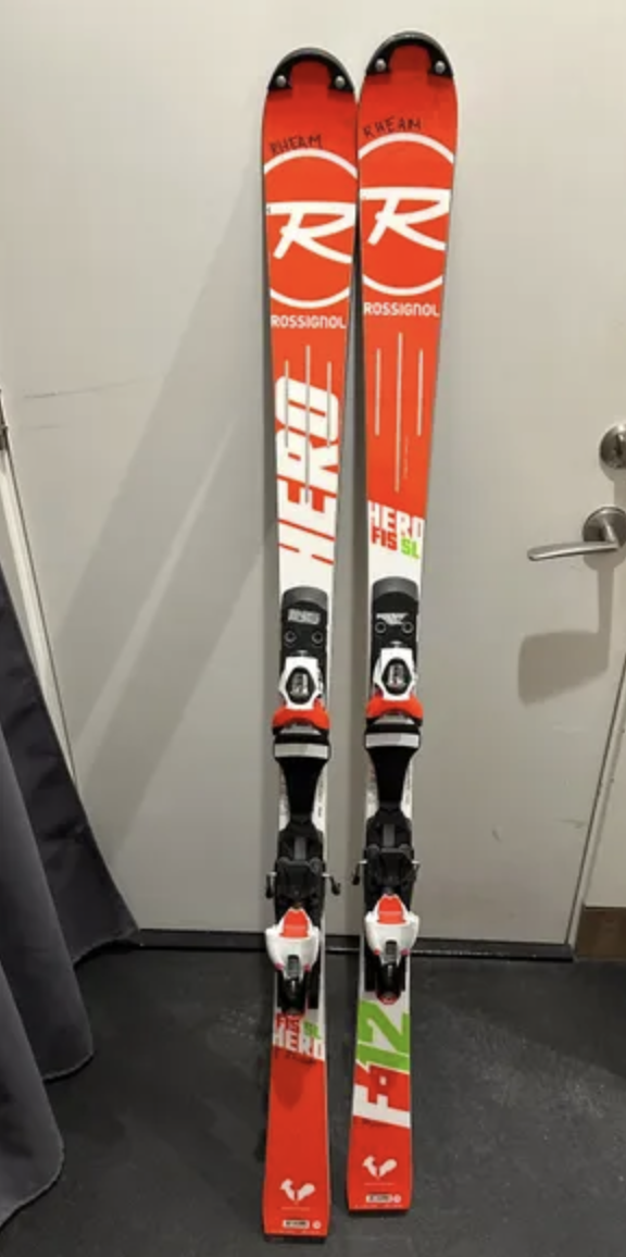 Used Rossignol 157 cm Racing Hero FIS SL Skis With Bindings | SidelineSwap