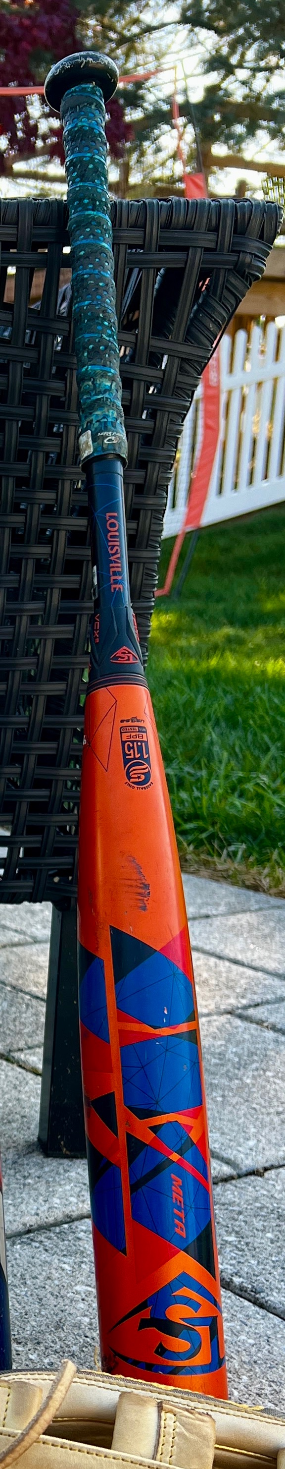 Used USSSA Certified 2022 Louisville Slugger Composite Meta Bat (-5) 27 ...