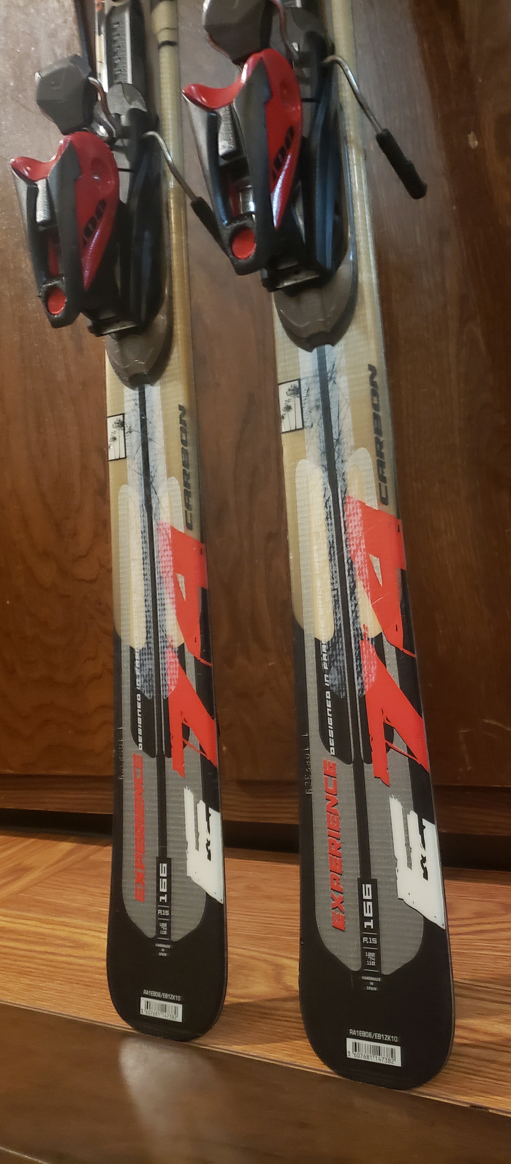 166cm ROSSIGNOL E74 EXPERIENCE SKIS w/ROSSIGNOL 3-10 DIN BINDINGS*USED ...