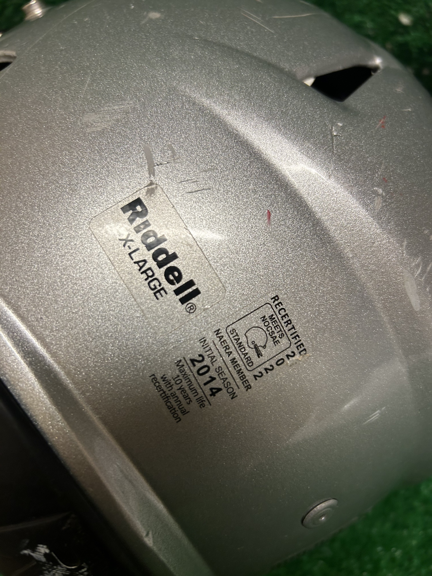 Adult XL - Riddell Speed Football Helmet Silver | SidelineSwap