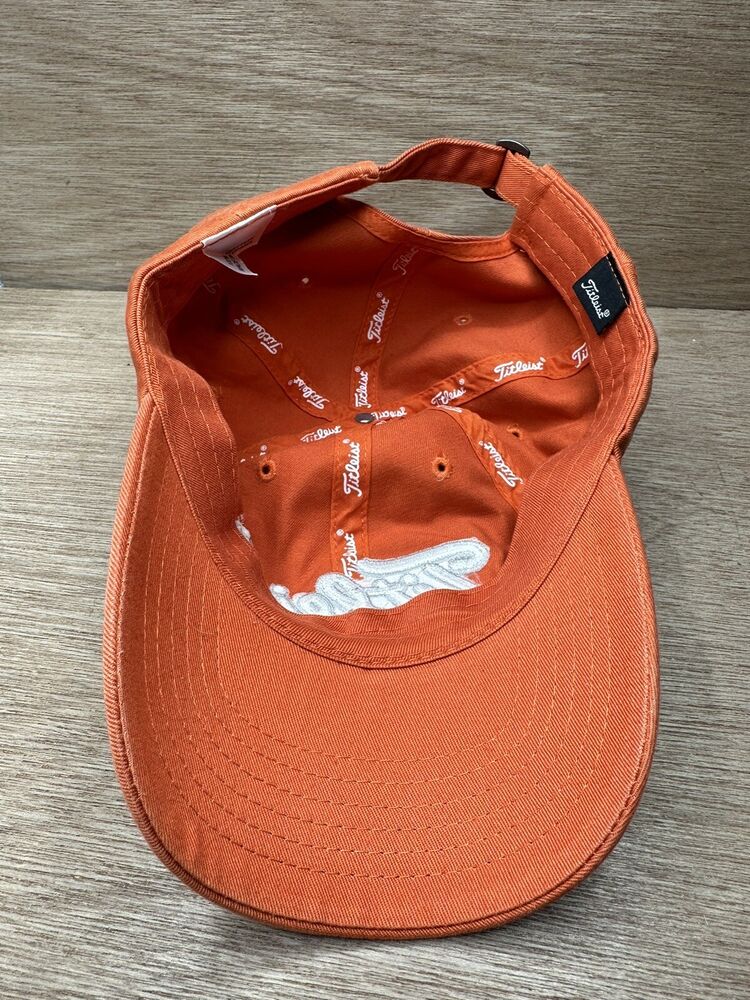 Titleist Golf Orange White Embroidery Cap Hat Adjustable Cloth Strap ...