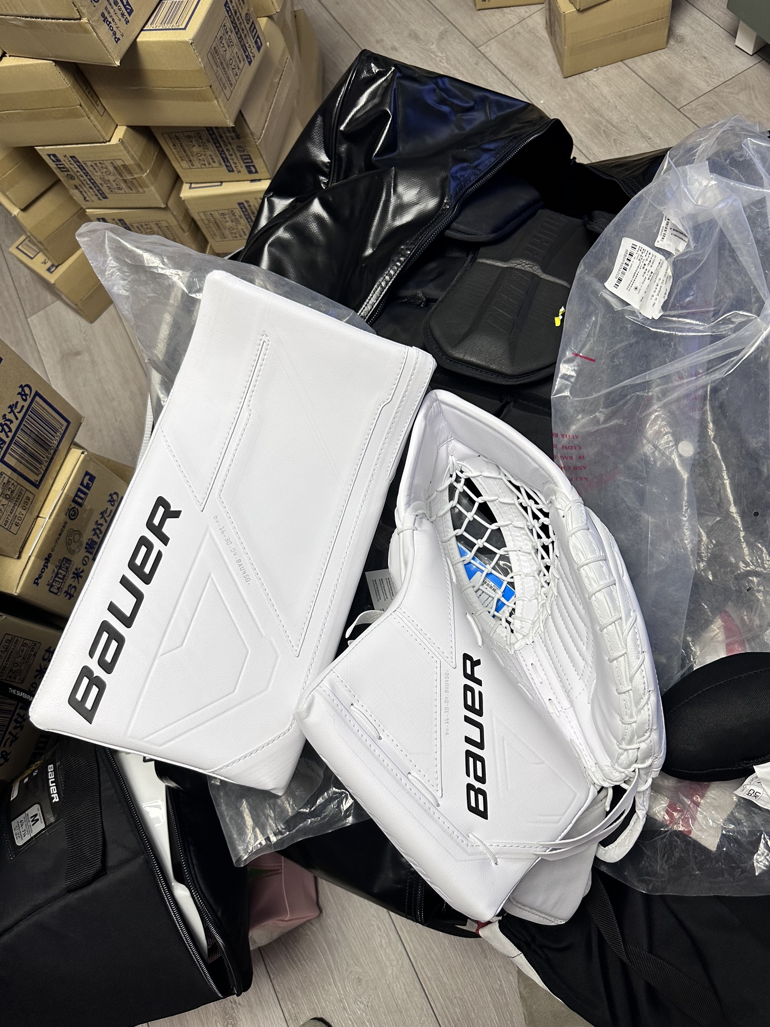 Brand New Bauer Regular M5 Pro Goalie Glove And Blocker Set | SidelineSwap