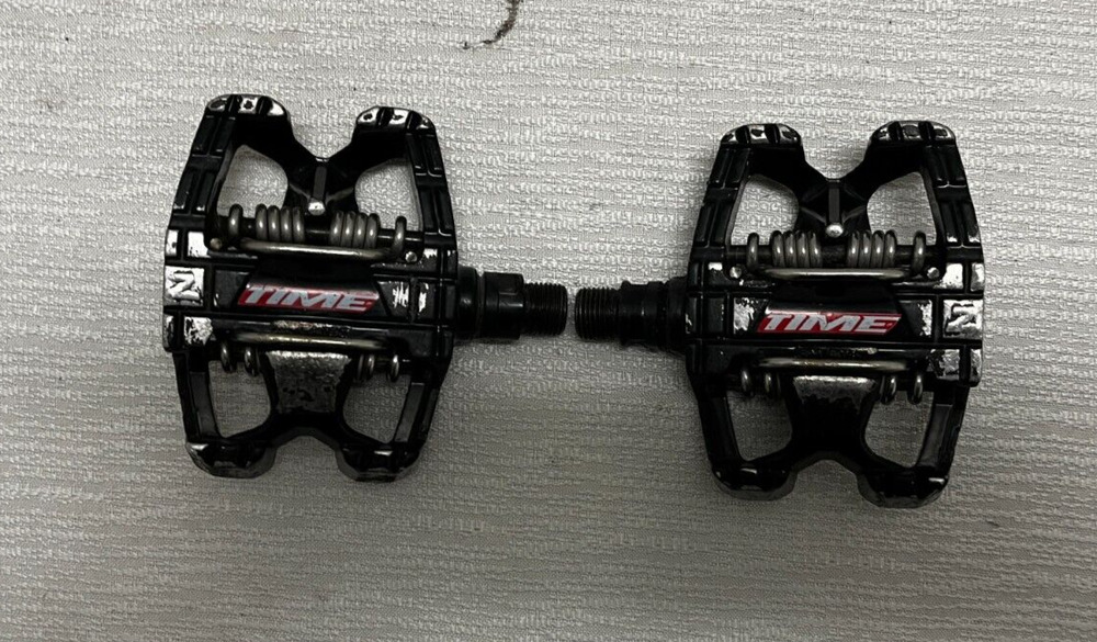 TIME ATAC MX Black Aluminum Hybrid SPD/Clipless Pedals Black 9/16 ...