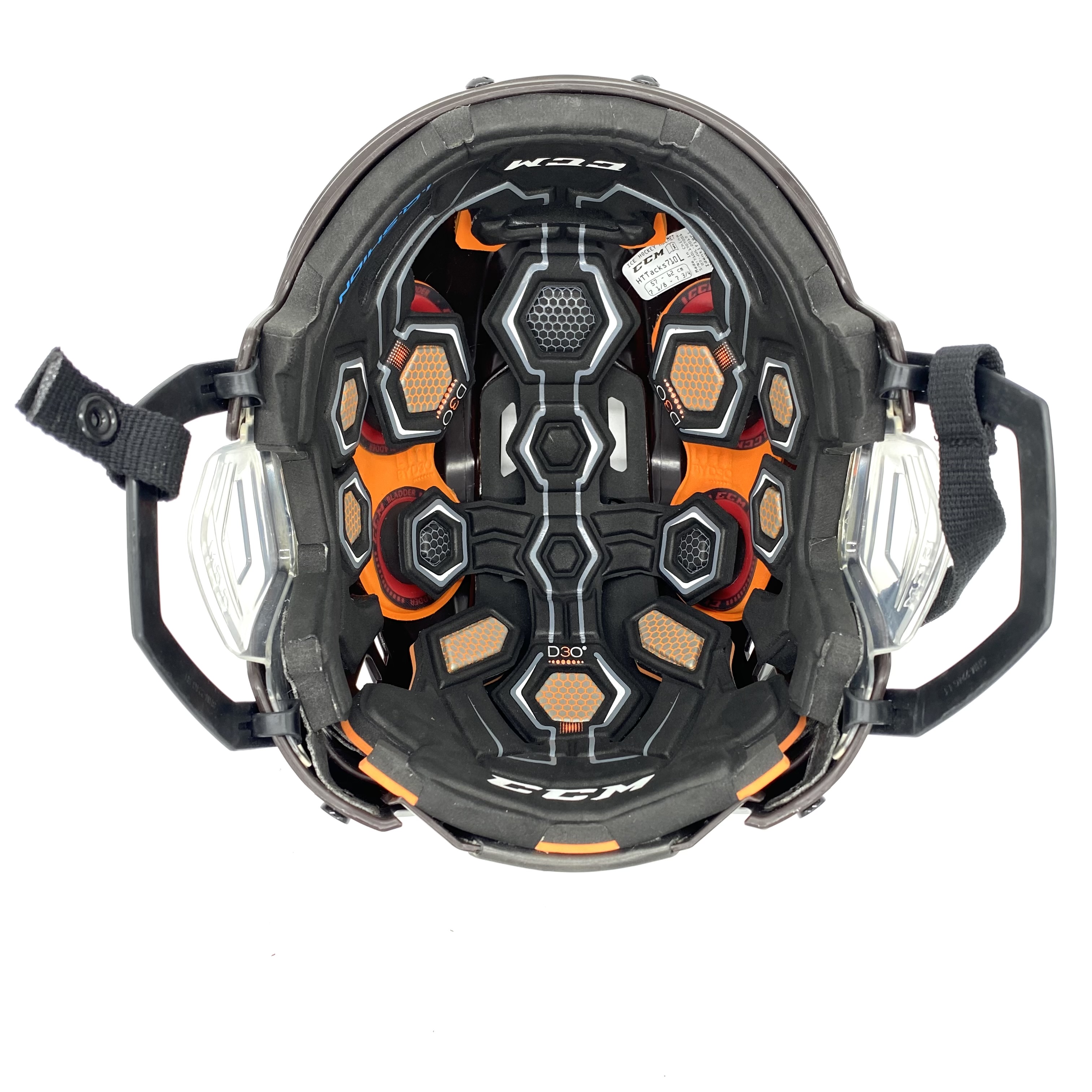 CCM Tacks 710 - Used AHL Pro Stock Hockey Helmet (Brown) | SidelineSwap