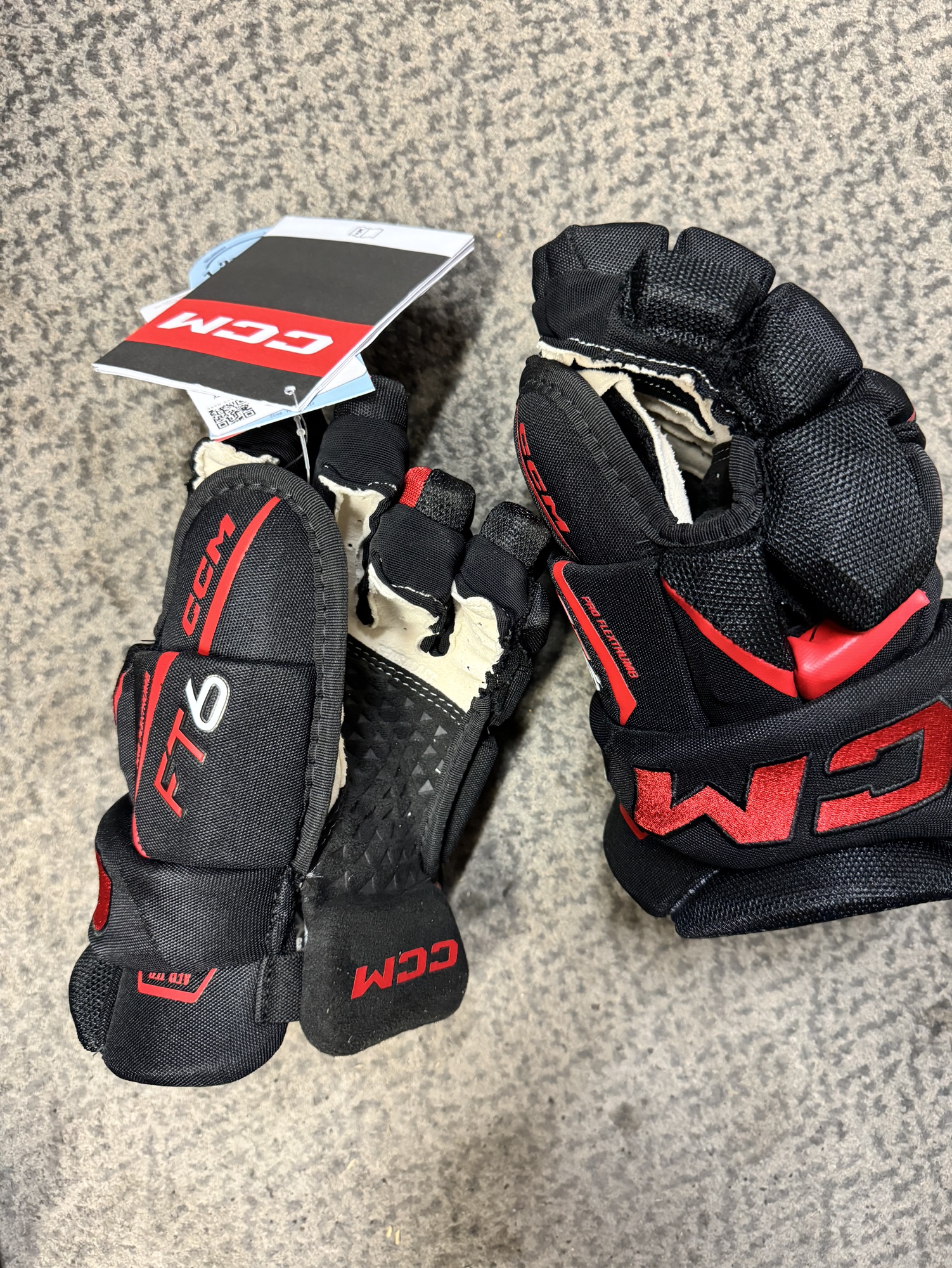CCM FT6 Black/Red 12” gloves | SidelineSwap