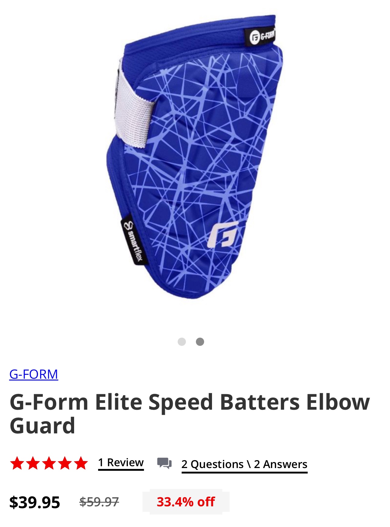 New With tags. G-form elite speed elbow guard. Royal blue | SidelineSwap