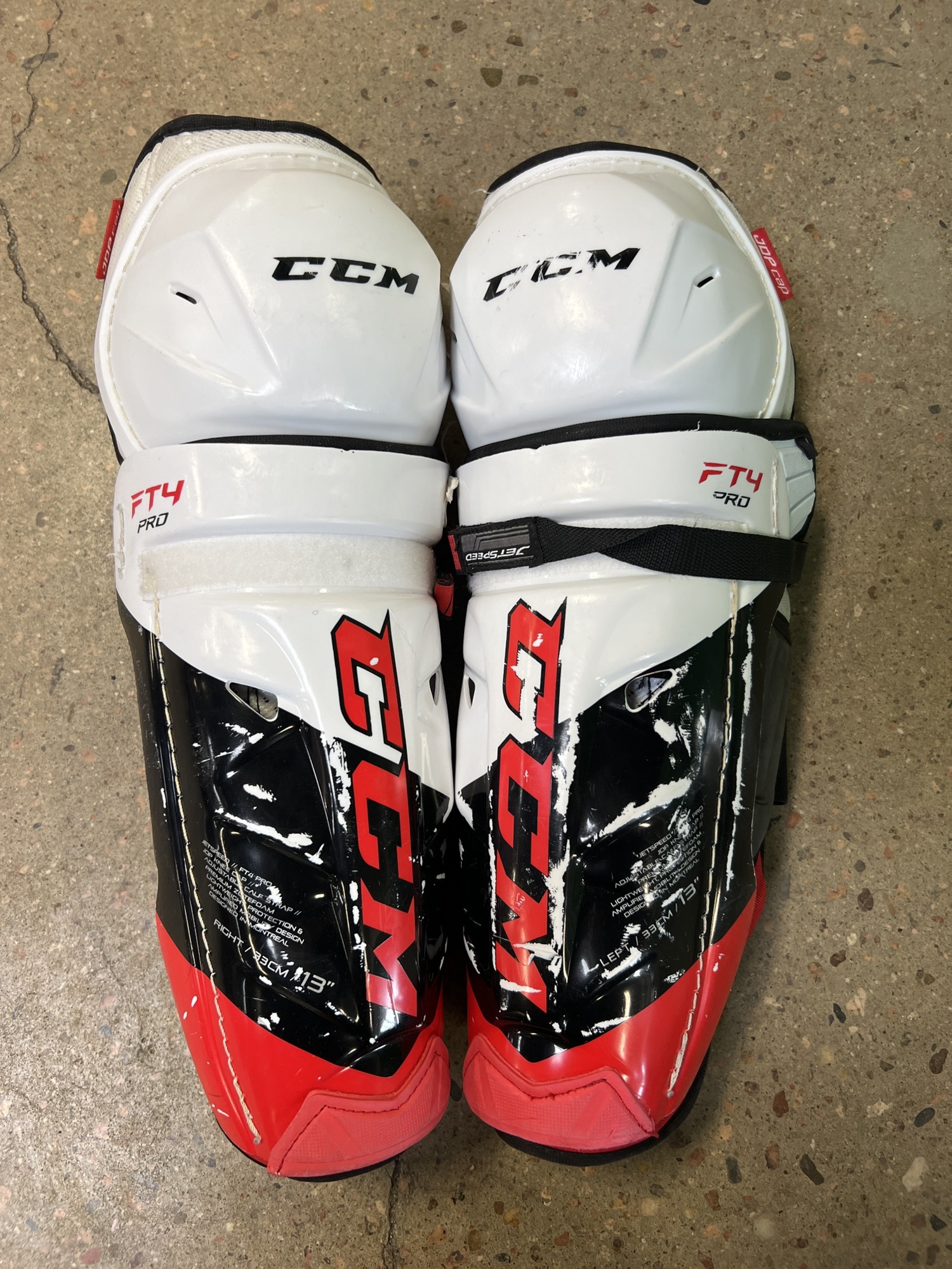 Senior Used CCM Jetspeed FT4 pro Shin Pads 13" | SidelineSwap