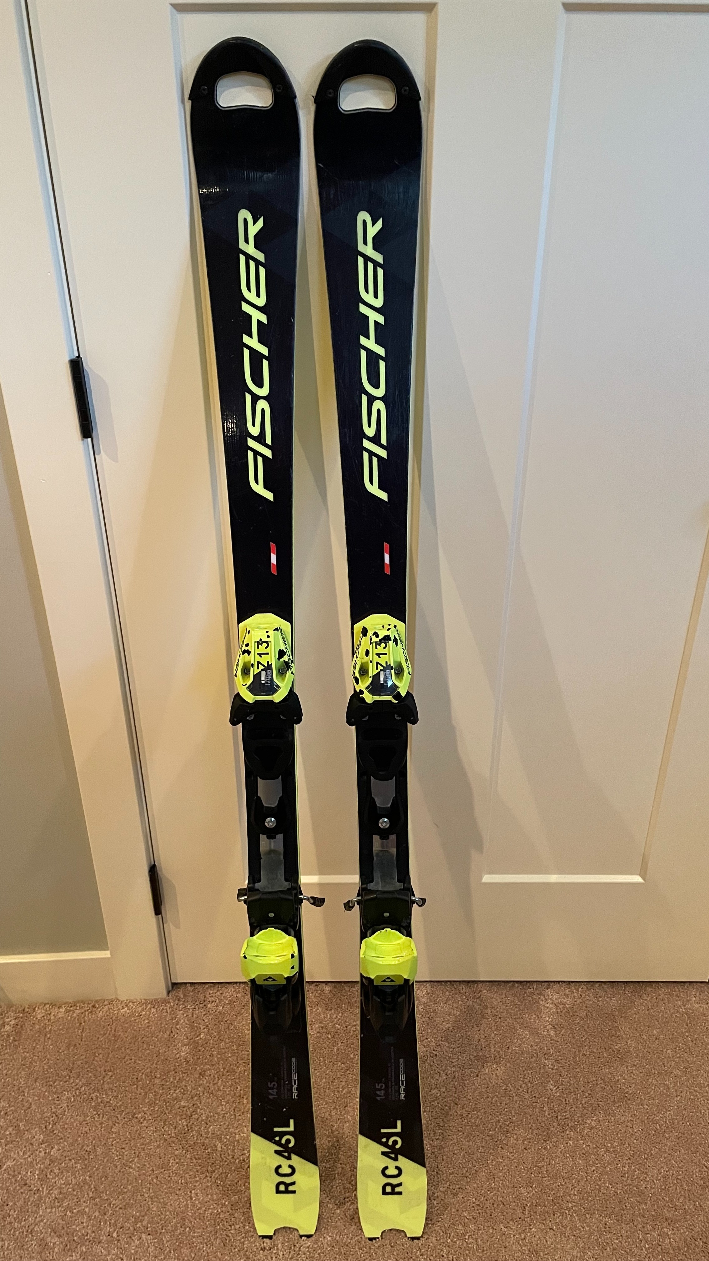 Fischer RC4 SL Race Skis With Bindings Max Din 13 FIS Conform 2021 ...