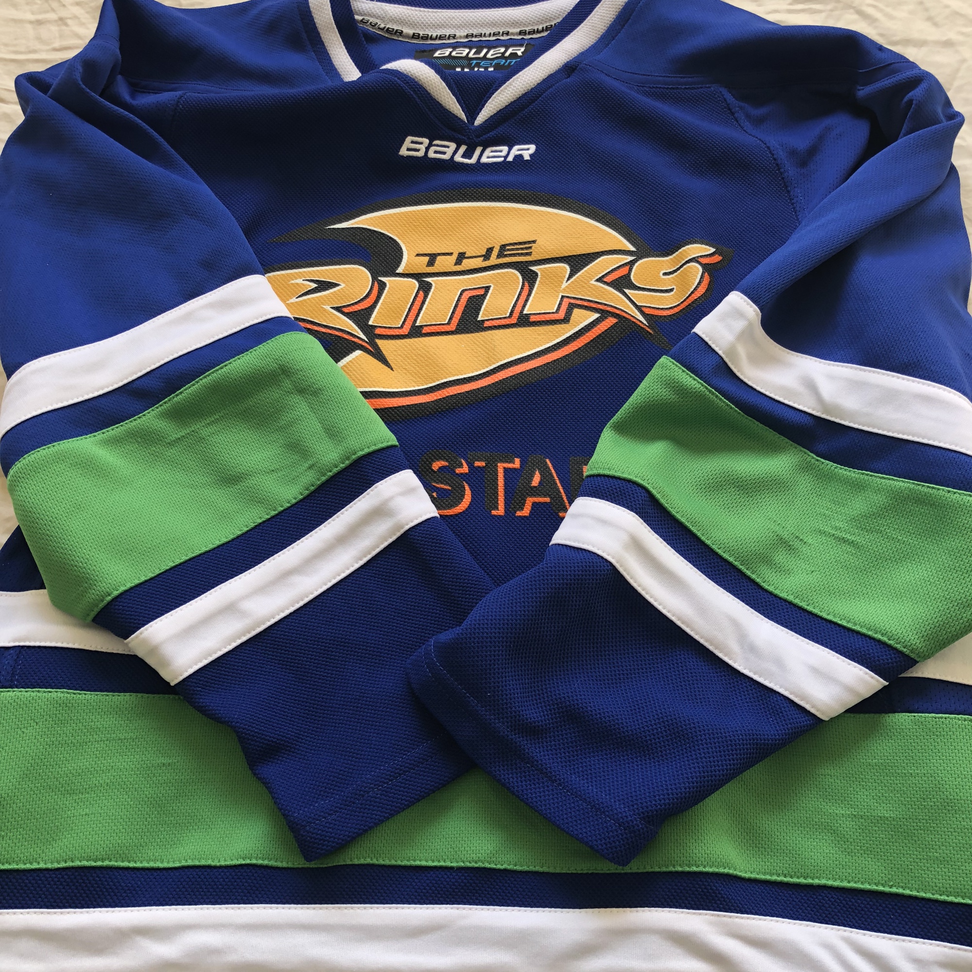 The Rinks All Stars Bauer Practice Jersey Taylor 12 Medium Blue Green ...