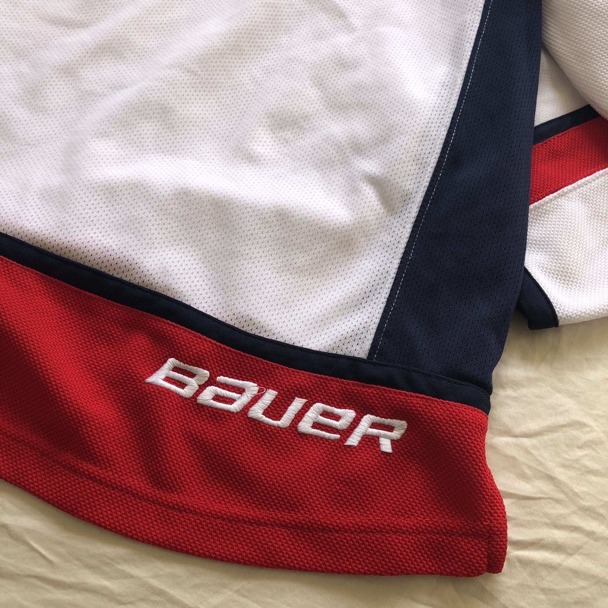Anaheim Ducks The Rinks Bauer Capitals Colors White Practice Jersey XL ...