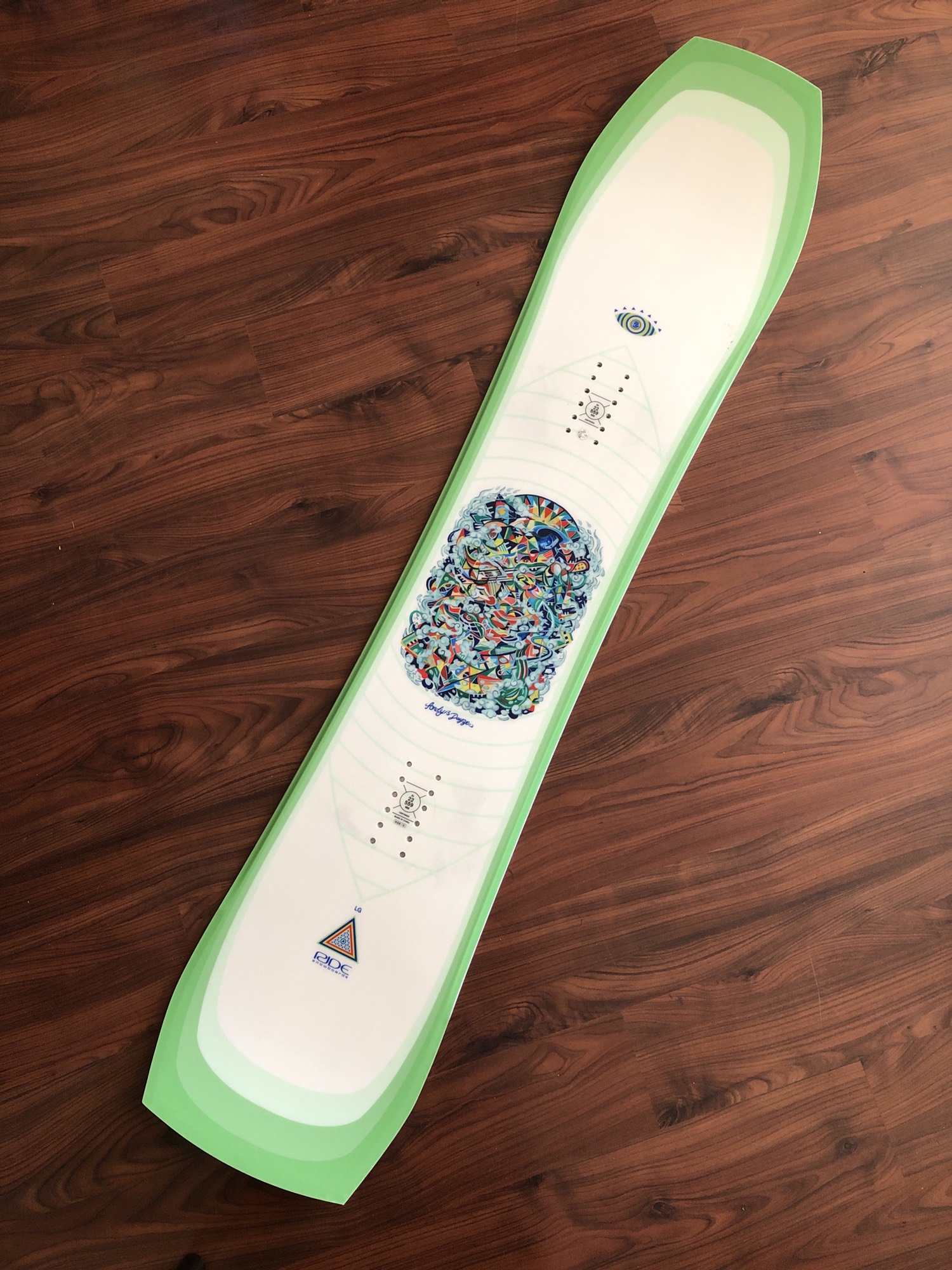 Used 154cm Limited Edition Ride ANDY DAYZE X WAR PIG Snowboard Without ...