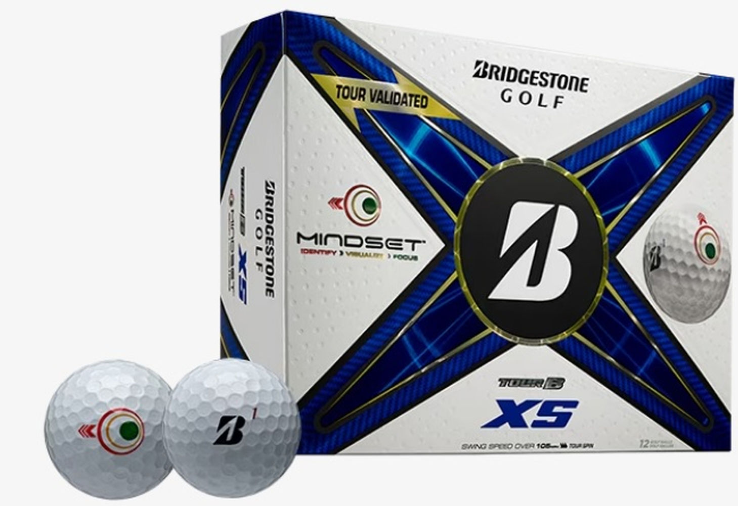 Bridgestone Tour B-XS Mindset Golf Balls (White,12pk) 1 Dozen 2024 NEW | SidelineSwap